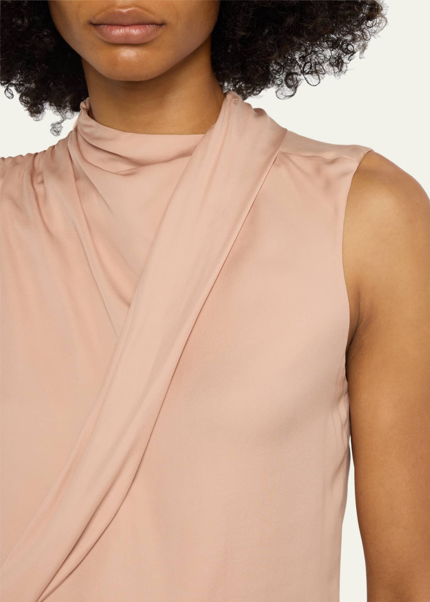 Giorgio Armani Silk Cross-Front Blouse - Bergdorf Goodman