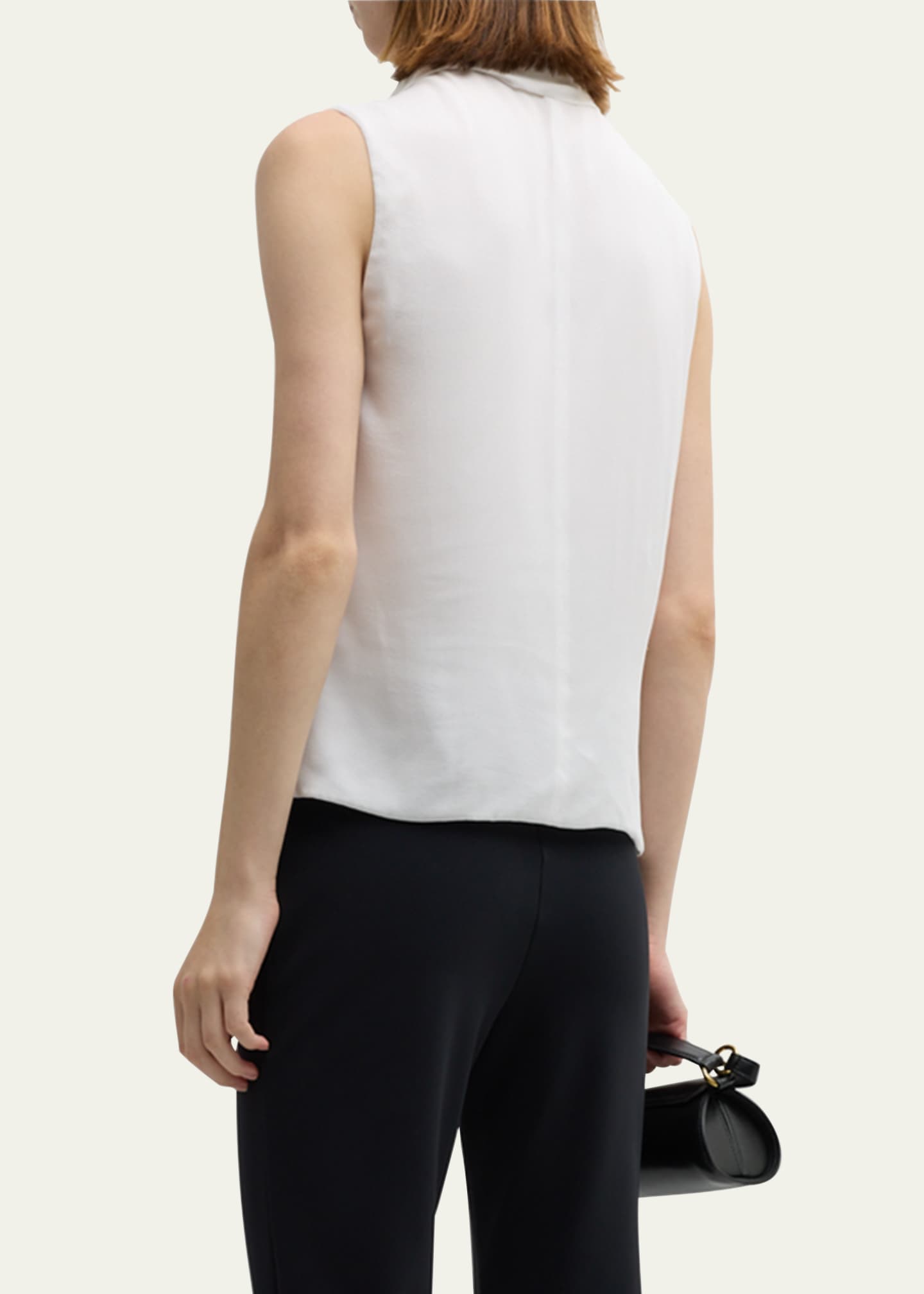 Giorgio Armani Silk Cross-Front Blouse - Bergdorf Goodman
