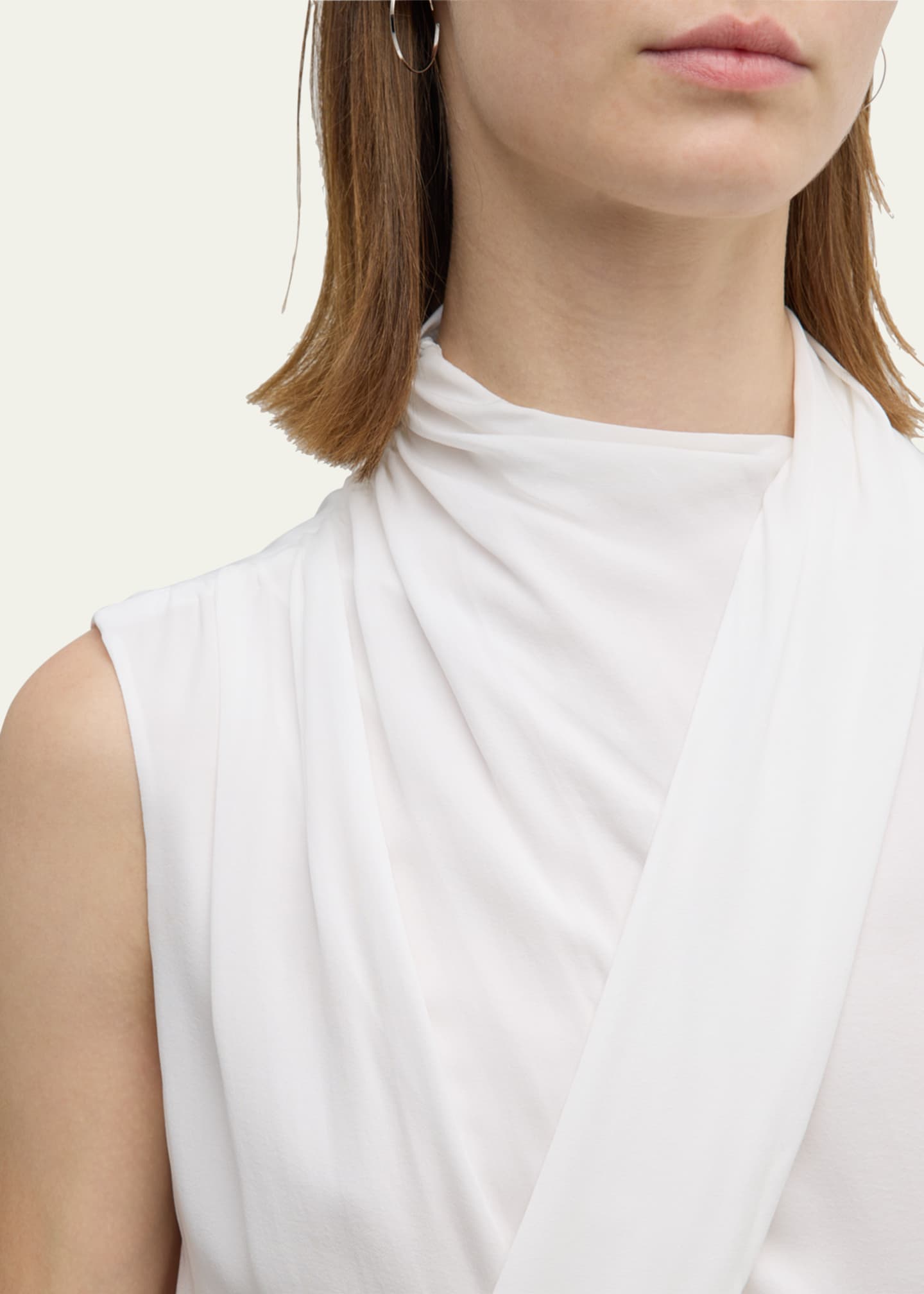 Giorgio Armani Silk Cross-Front Blouse - Bergdorf Goodman