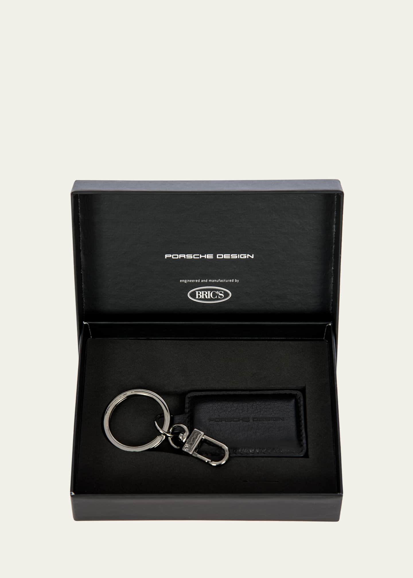 Porsche Design Men's PD Leather Square Keyring - Bergdorf Goodman