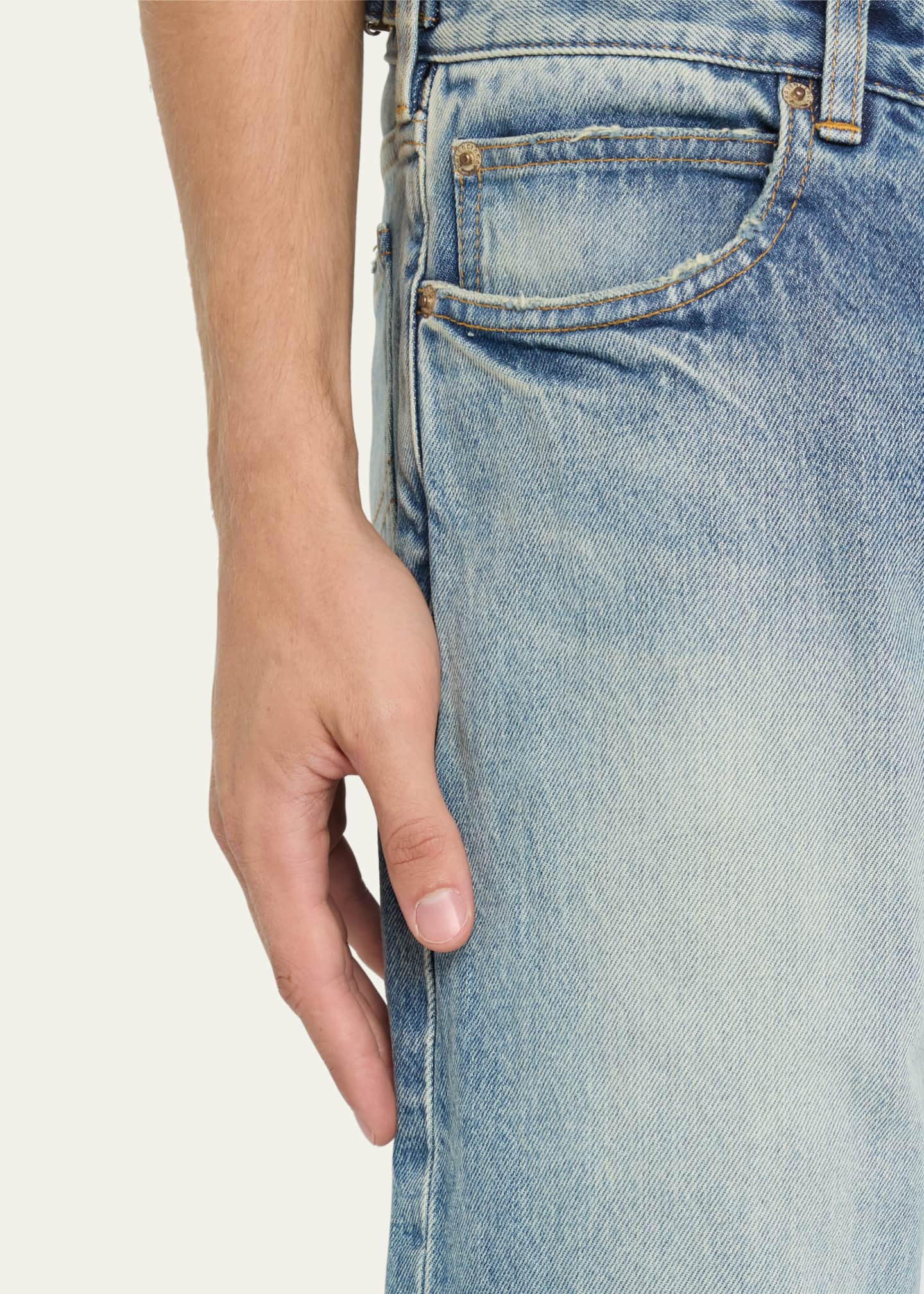 Balenciaga Men's Loose Knee-Rip Jeans - Bergdorf Goodman