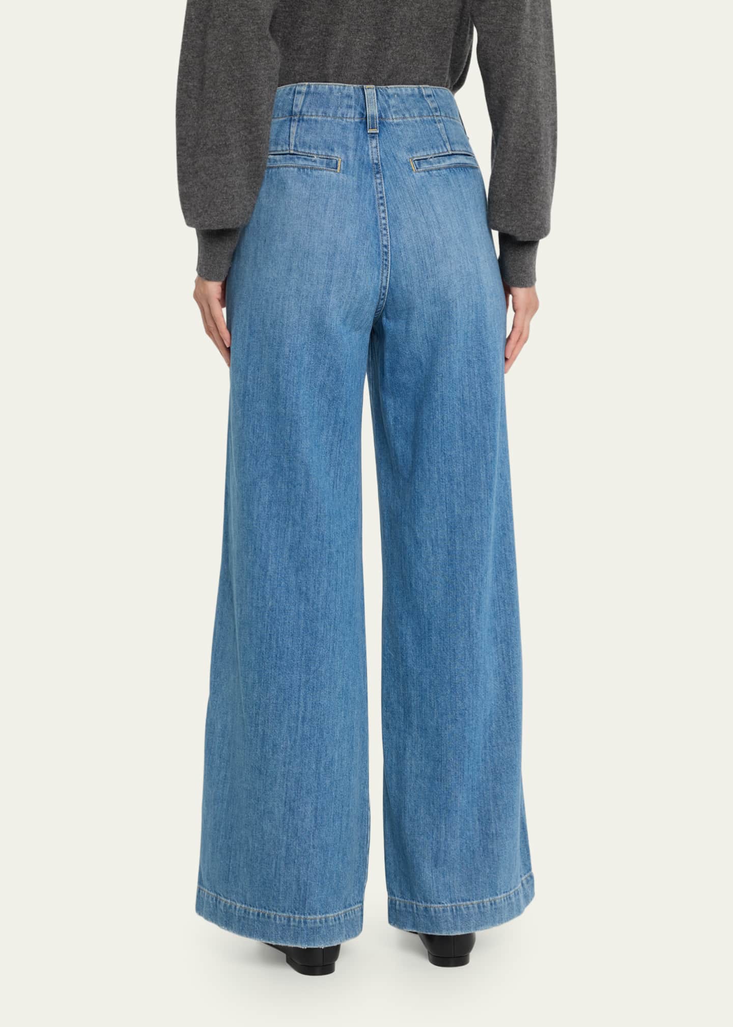 AMO Denim Edith Wide-Leg Trouser Jeans - Bergdorf Goodman