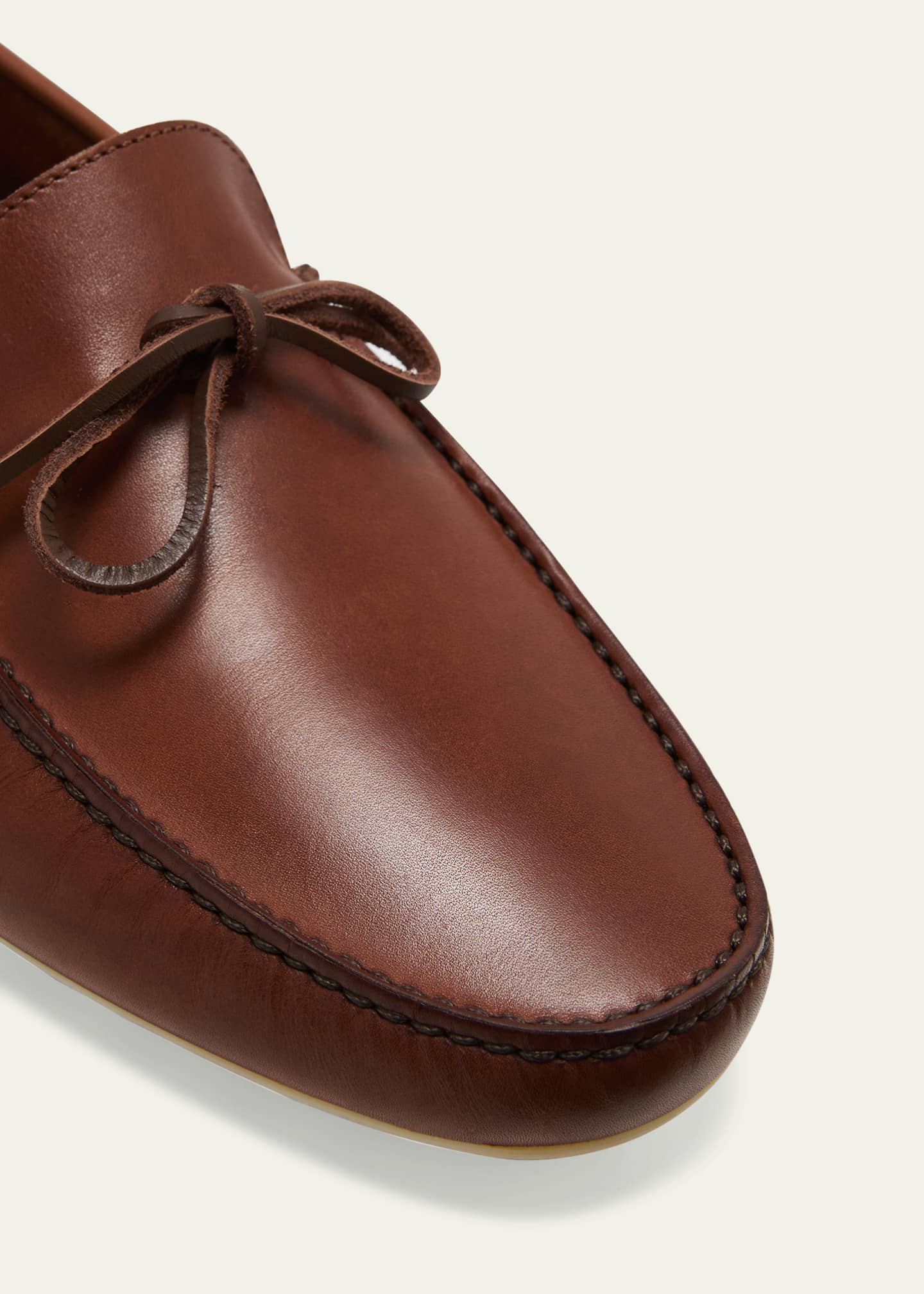 Loro Piana Men's Dot Sole Roadster Leather Drivers - Bergdorf Goodman