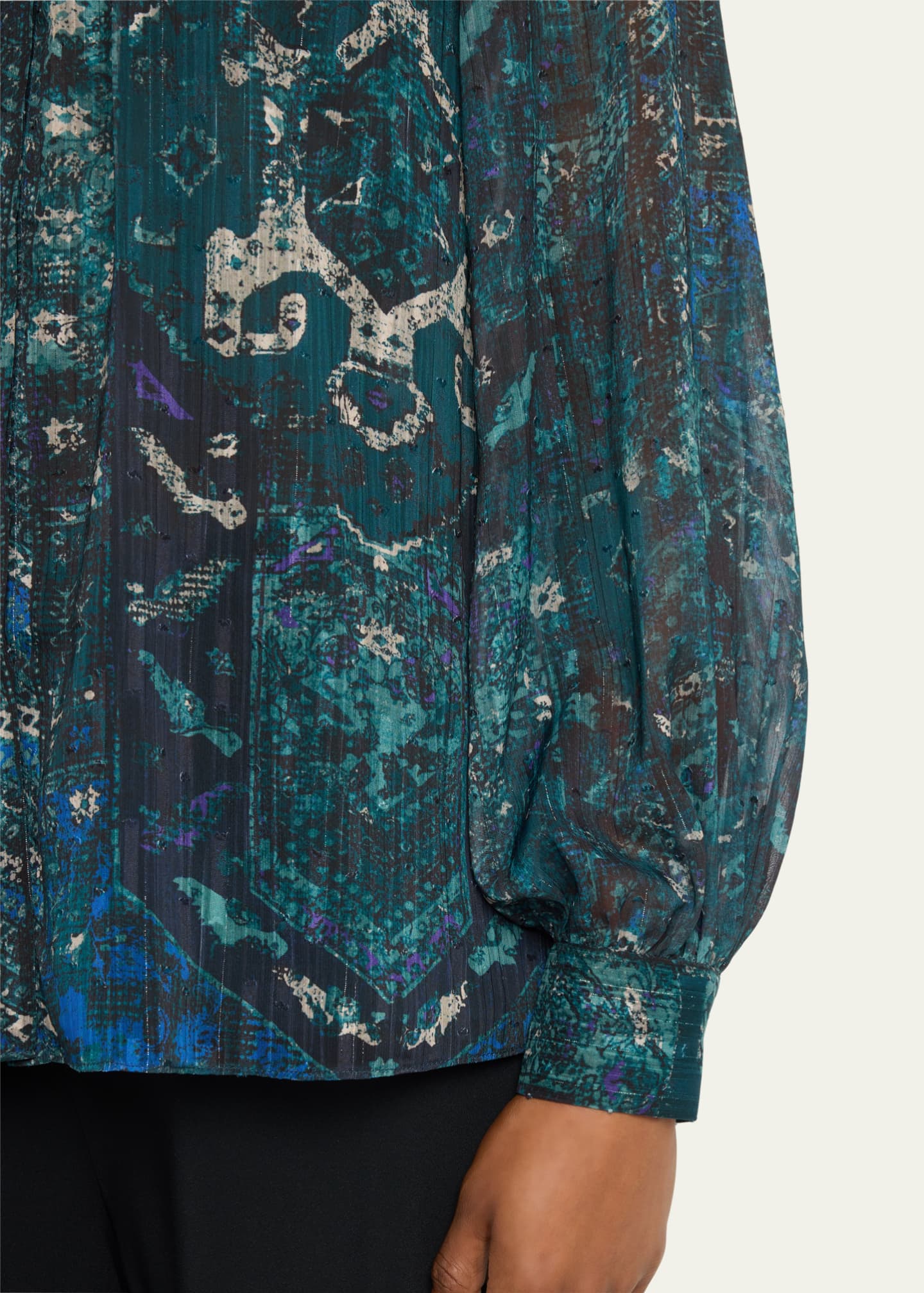 Kobi Halperin Shai Abstract-Print Button-Down Blouse - Bergdorf Goodman