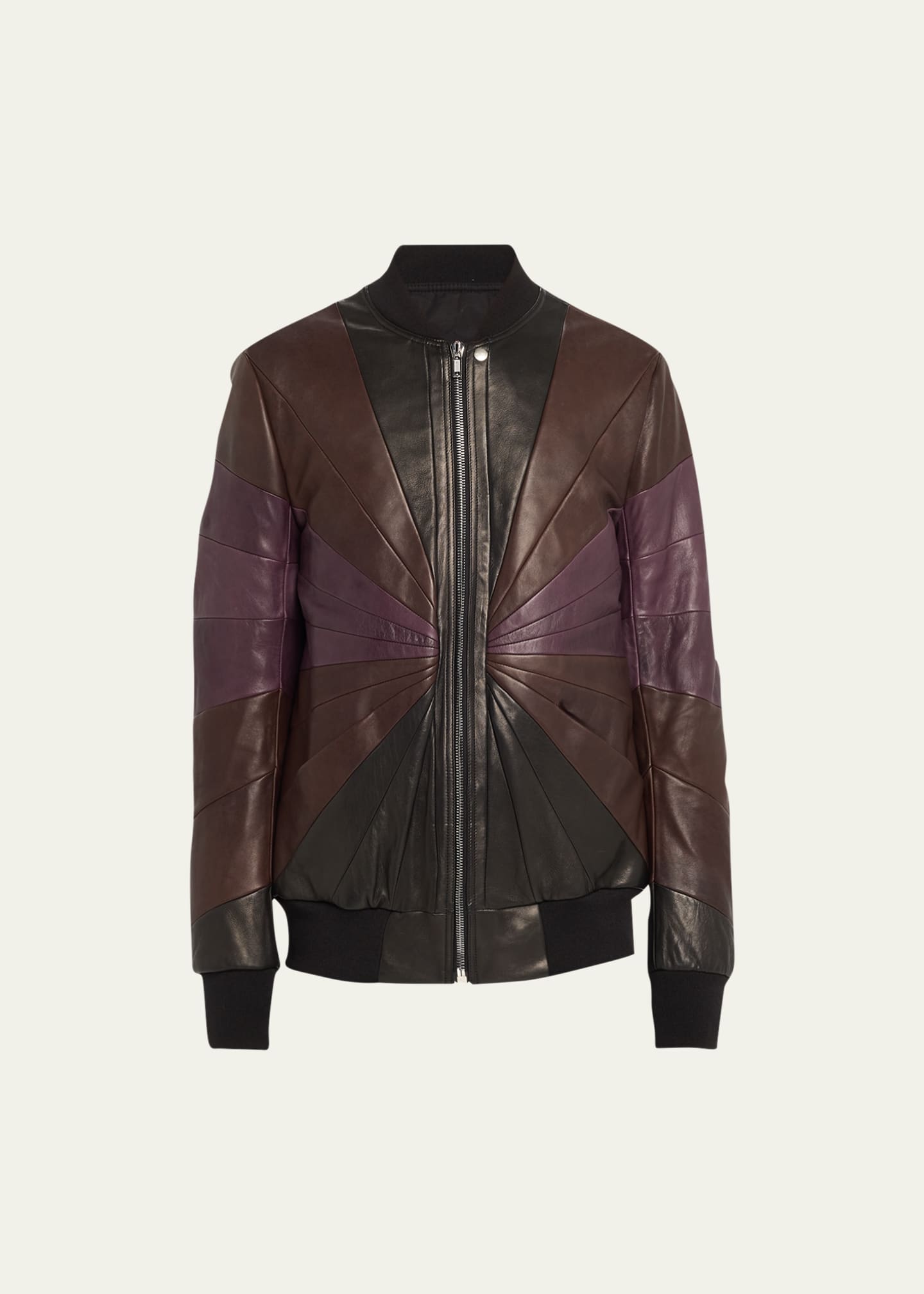 Rick Owens Men's Pieced Leather Bomber Jacket - Bergdorf Goodman