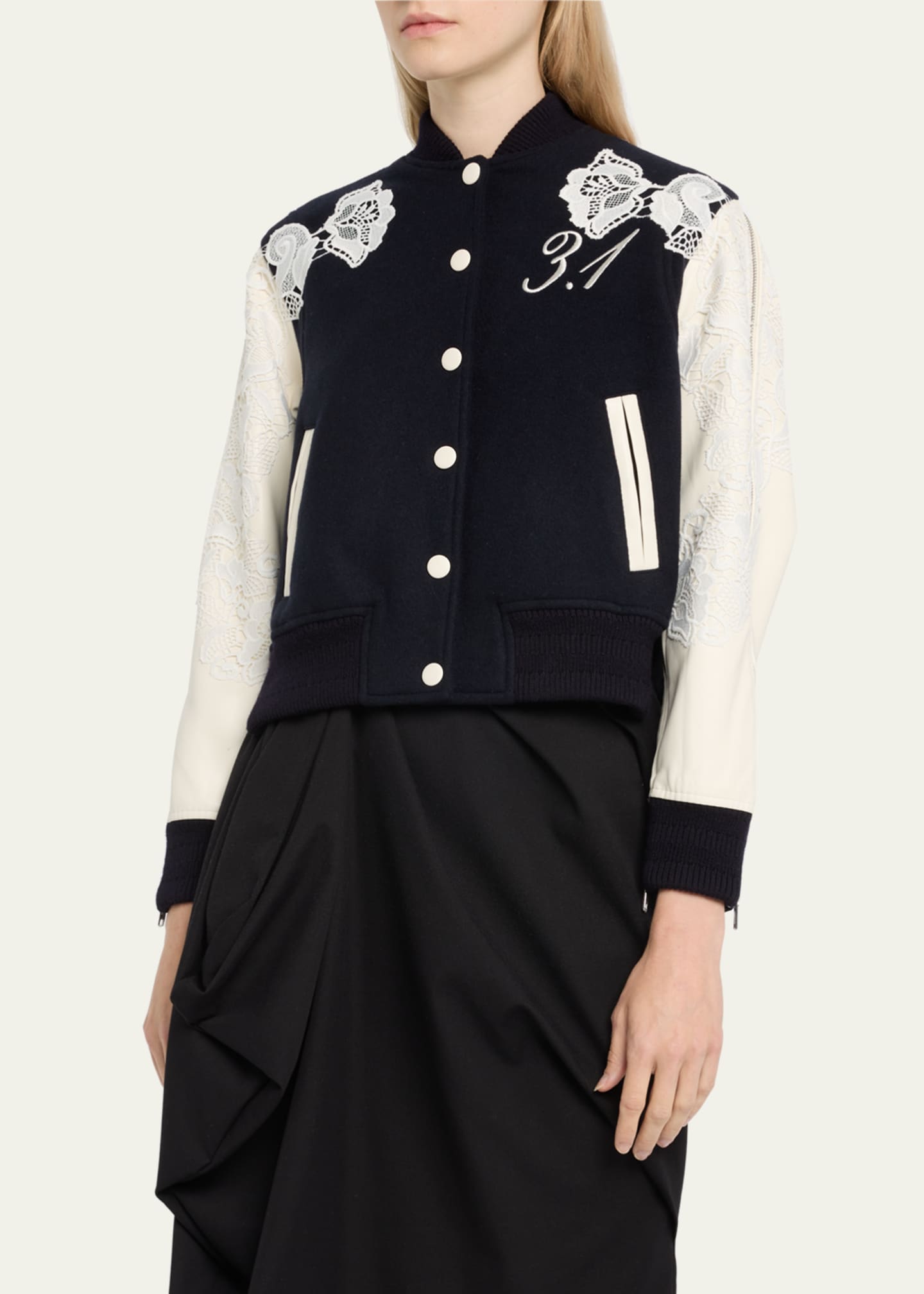 3.1 Phillip Lim 3.1 x BG Exclusive Embroidered Varsity Jacket ...