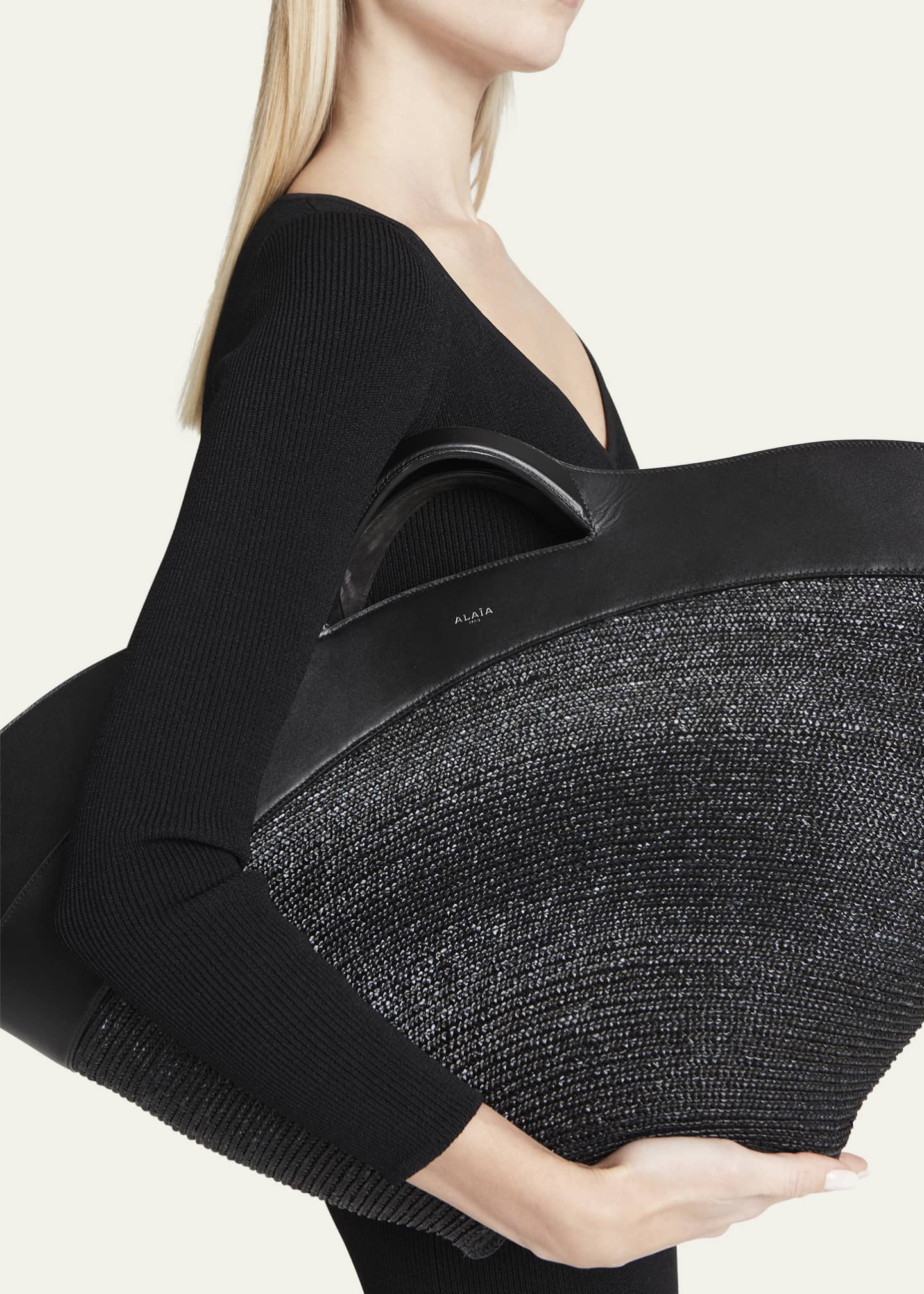 ALAIA Khaima Large Basket Top-Handle Bag - Bergdorf Goodman