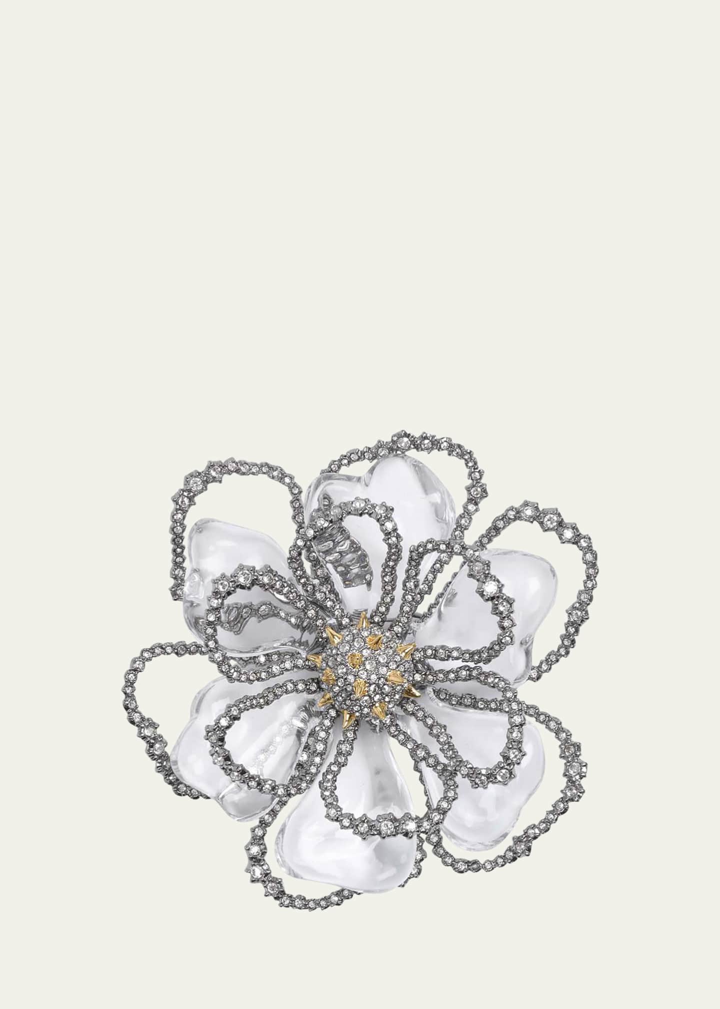 Alexis Bittar Punk Royale Crystal Lucite Flower Pin - Bergdorf Goodman