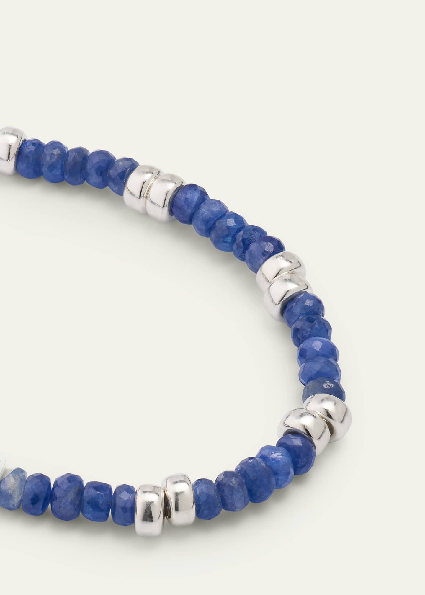 Lois Sasson Design Men's Sterling Silver and Blue Sapphire Beaded ...