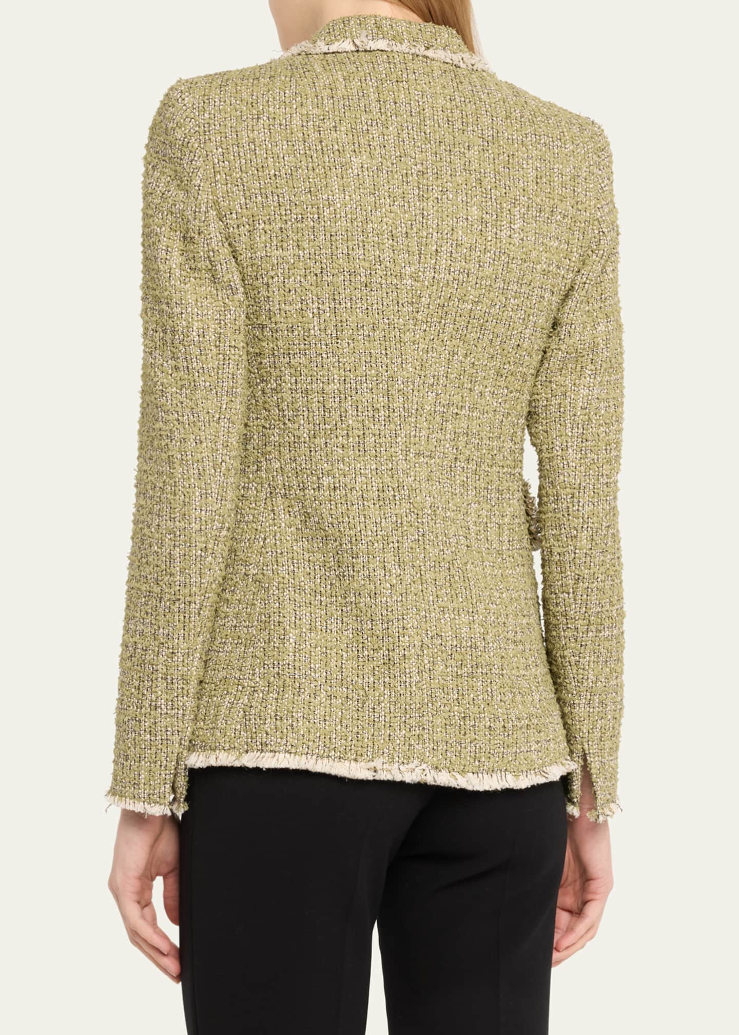 Akris punto Double-Breasted Illusion Tweed Blazer Jacket - Bergdorf Goodman