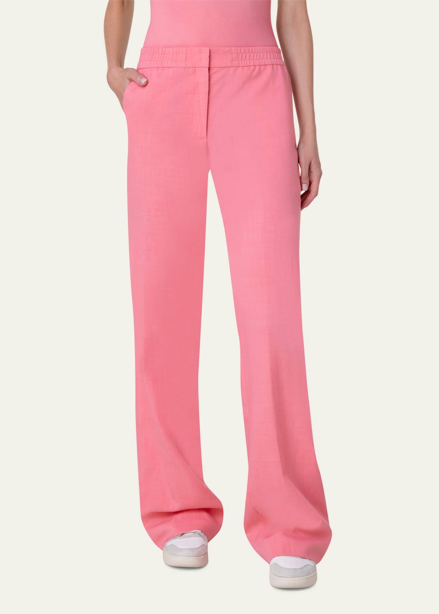 Akris punto Marla Straight-Leg Crepe Pant - Bergdorf Goodman
