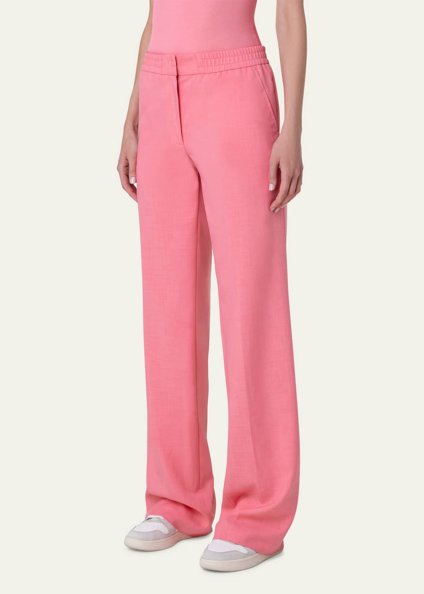Akris punto Marla Straight-Leg Crepe Pant - Bergdorf Goodman