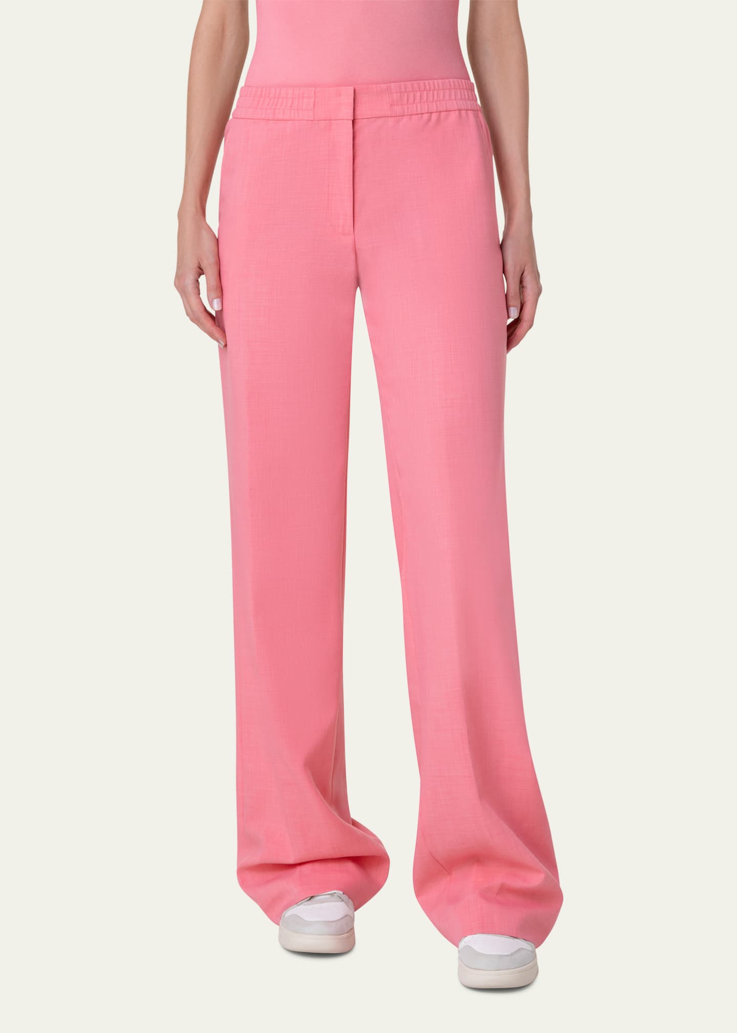 Akris punto Marla Straight-Leg Crepe Pant - Bergdorf Goodman
