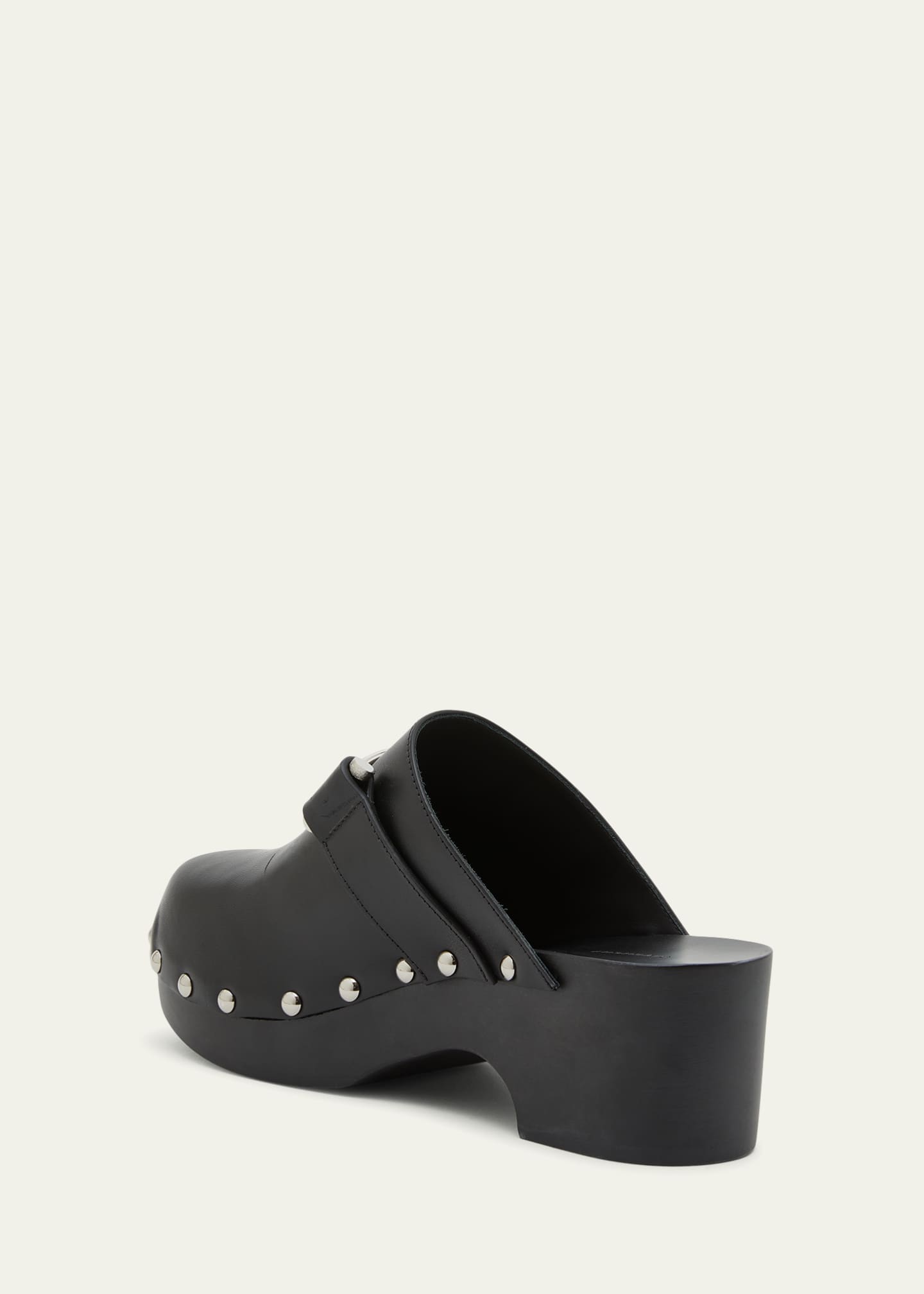 Givenchy G Metal-Bar Leather Clogs - Bergdorf Goodman