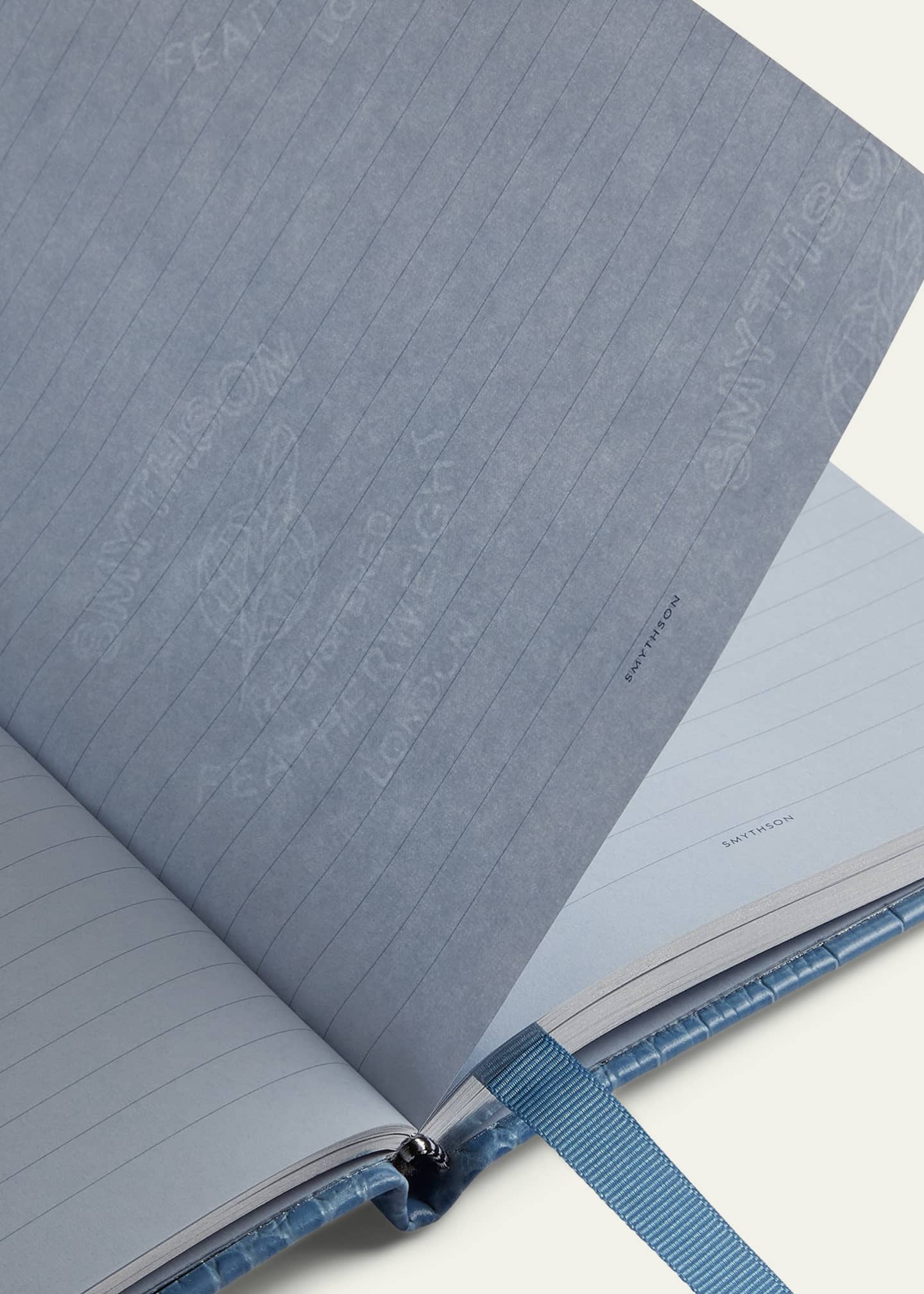 Smythson Soho Croc-Embossed Leather Notebook - Bergdorf Goodman