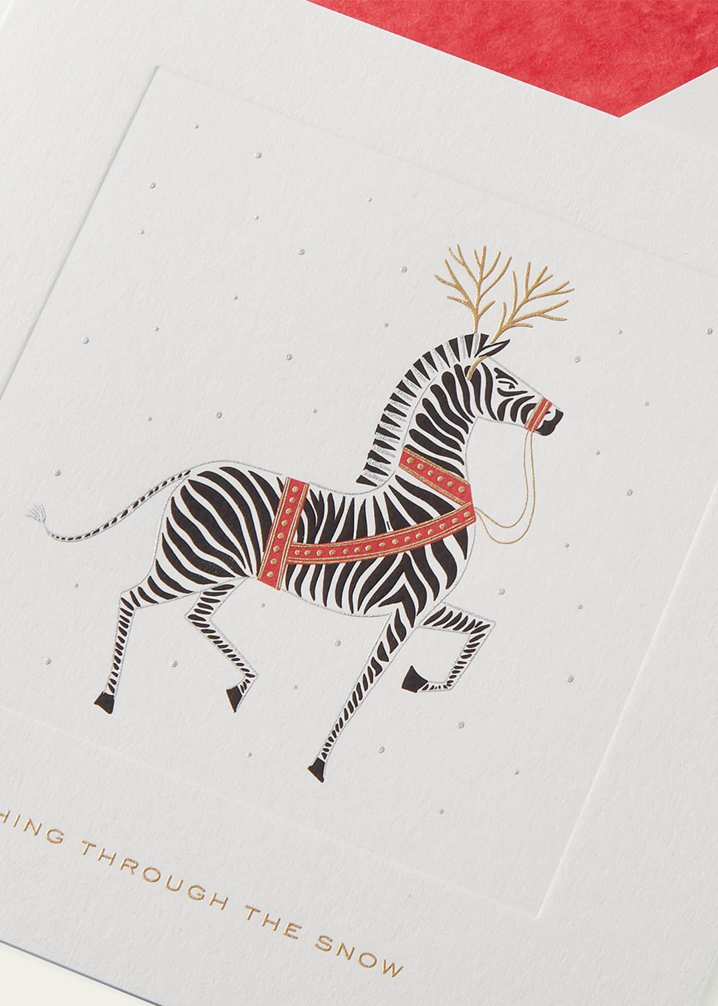 Smythson Christmas Zebra Cards with Envelopes, Box of 10 - Bergdorf Goodman