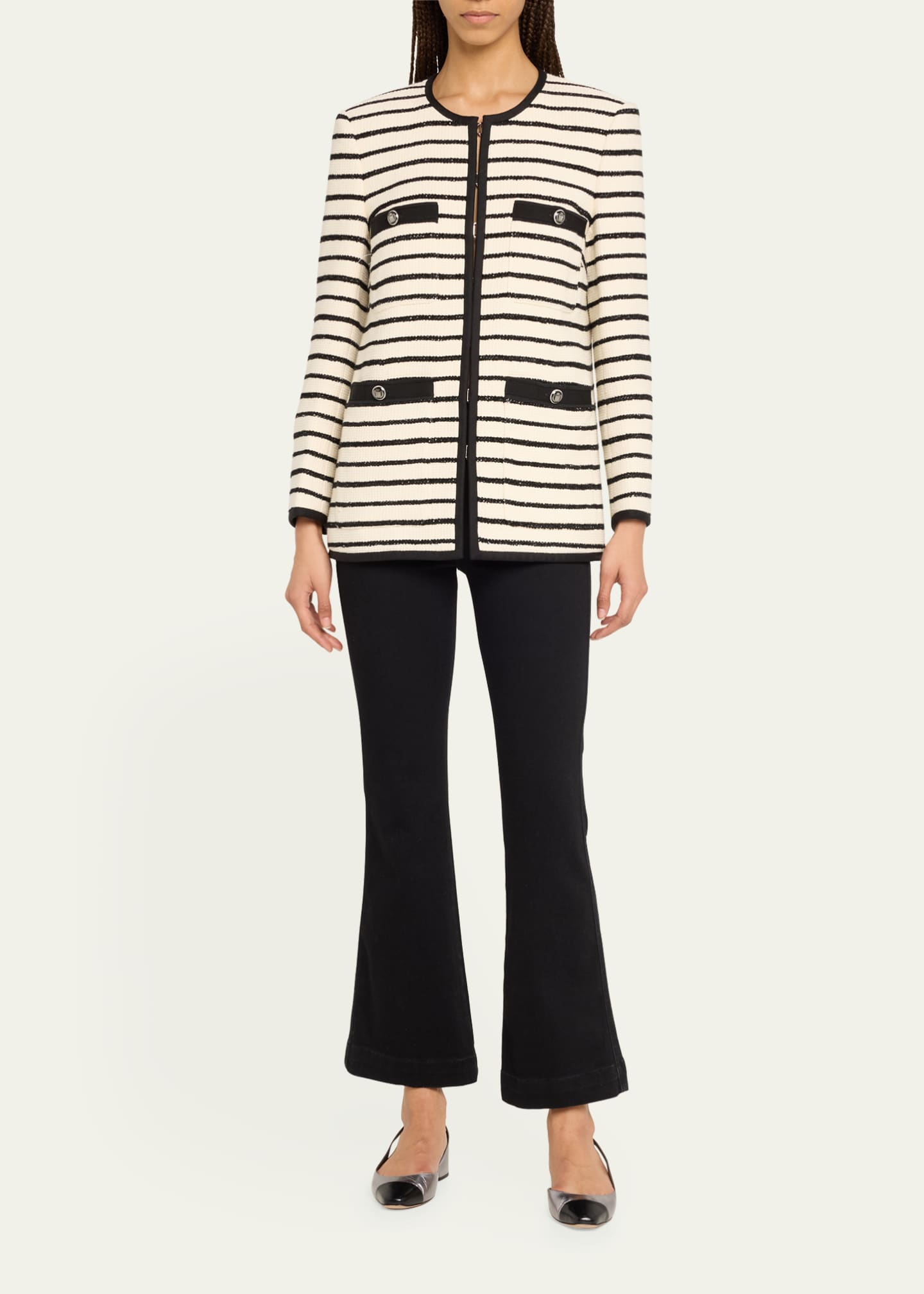 Veronica Beard Carson High Rise Ankle Flare Jeans - Bergdorf Goodman