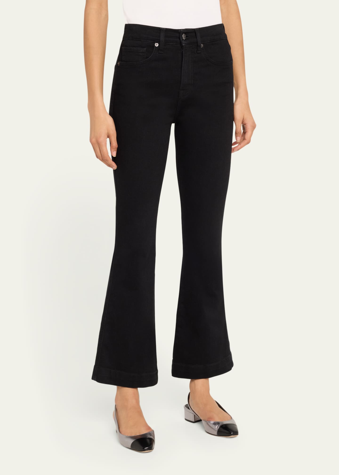 Veronica Beard Carson High Rise Ankle Flare Jeans - Bergdorf Goodman