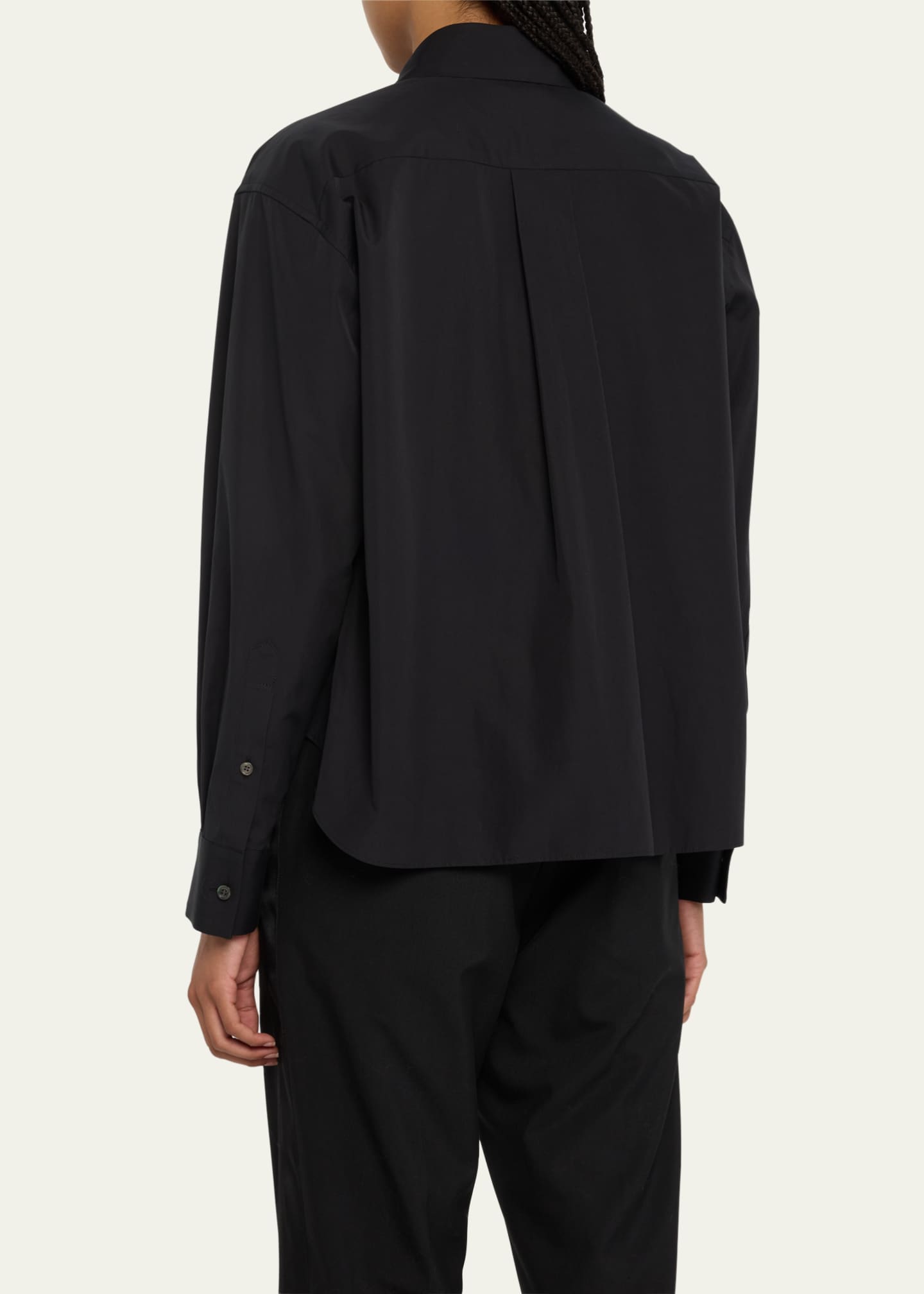 SACAI Button Down Poplin Blouse - Bergdorf Goodman