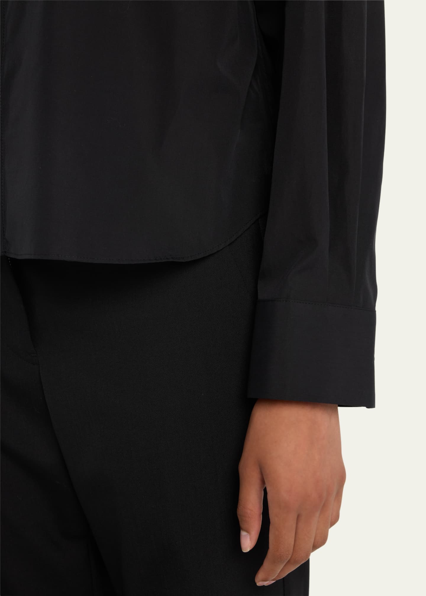 SACAI Button Down Poplin Blouse - Bergdorf Goodman