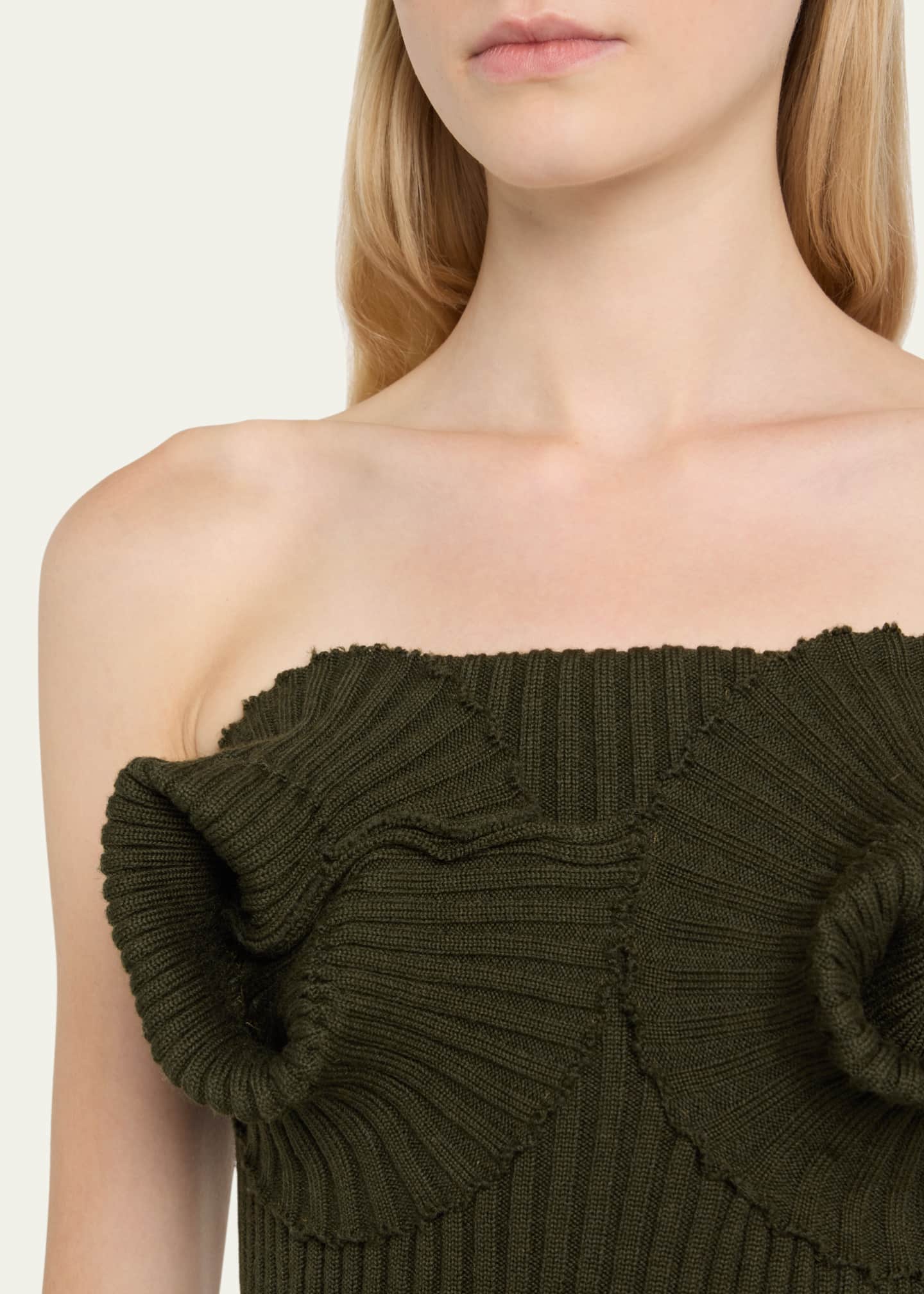 Marc Jacobs Runway Knit Flower-Bust Bustier Top - Bergdorf Goodman