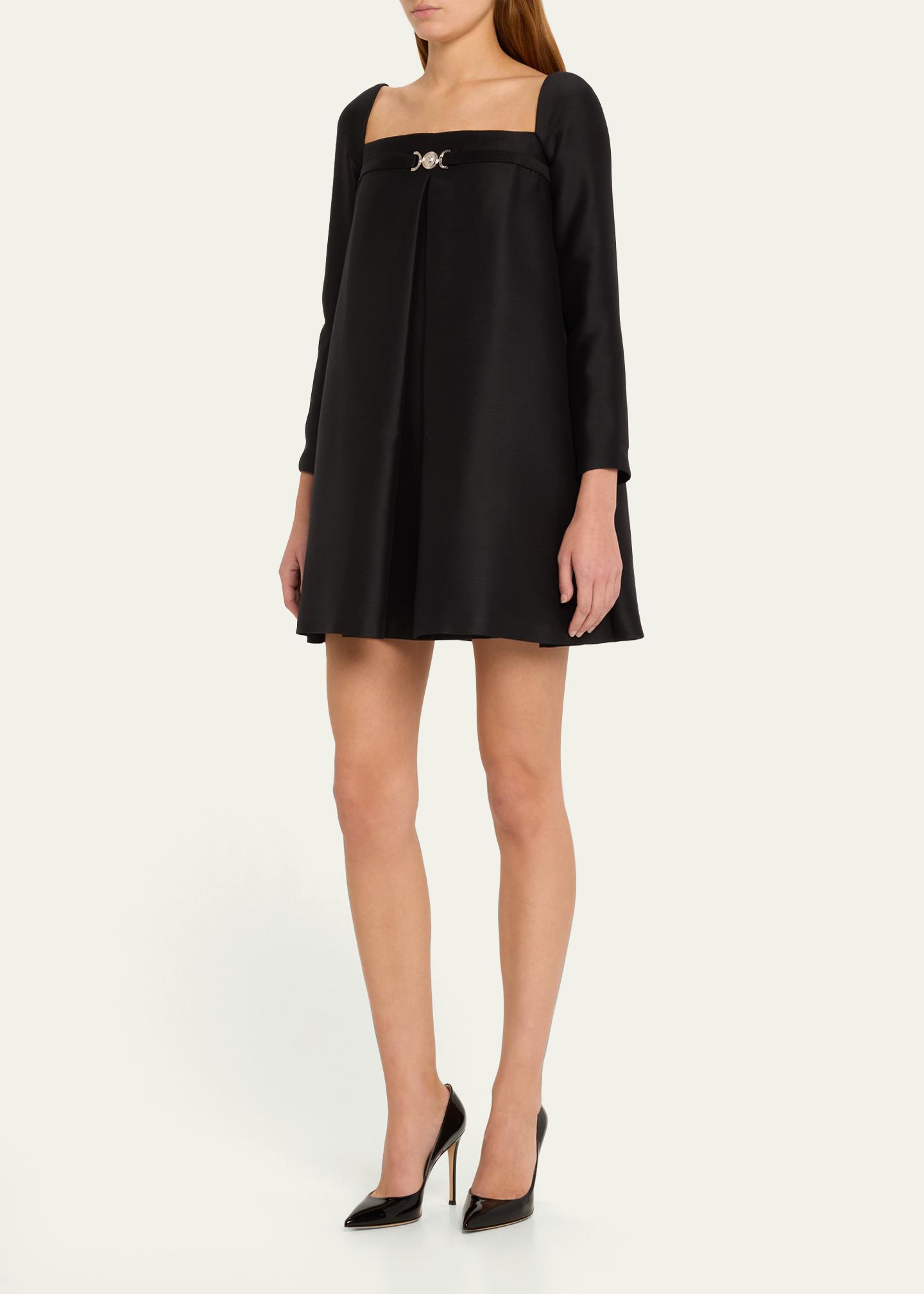 Versace Medusa 95 Box Pleat Mini Dress - Bergdorf Goodman
