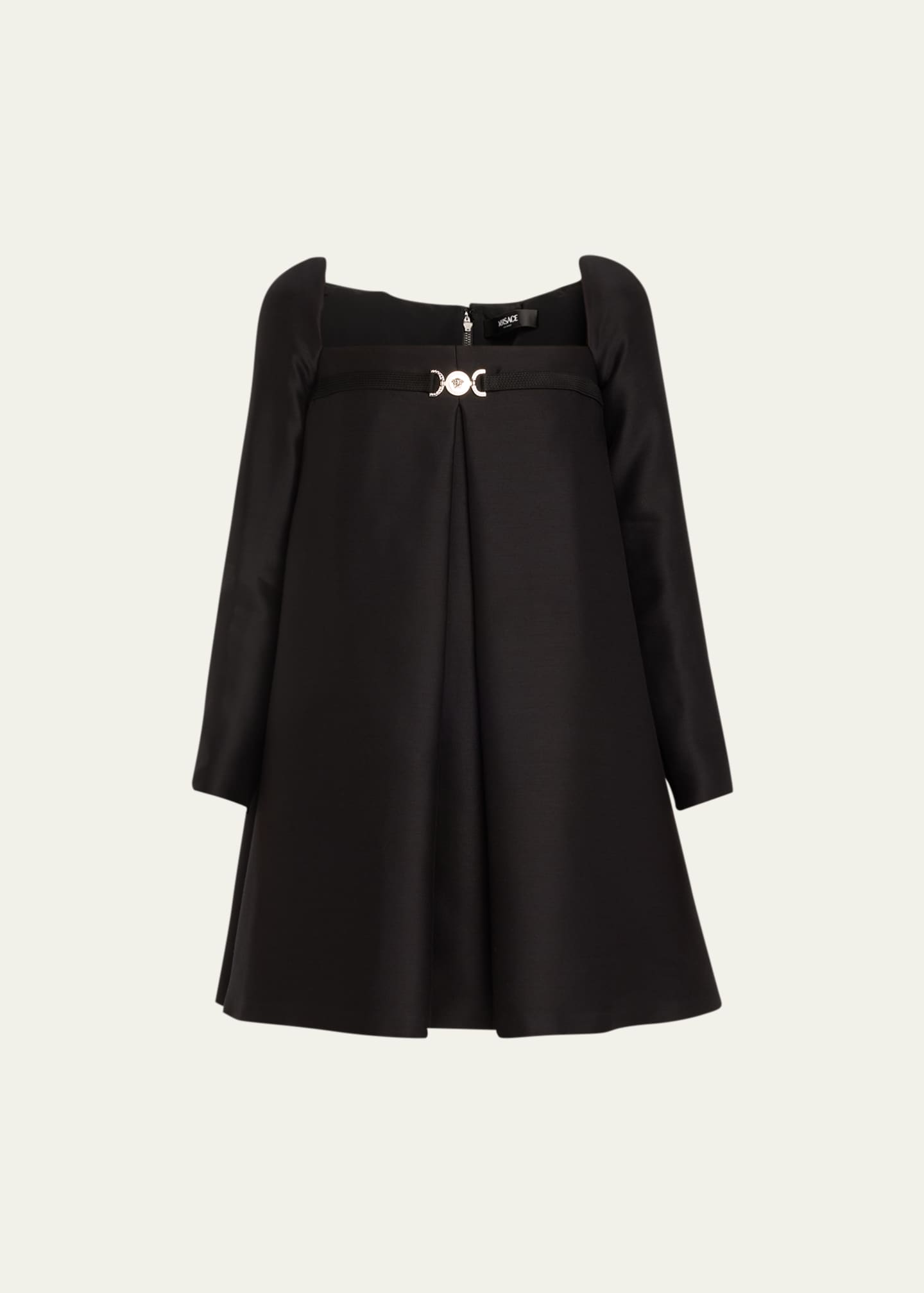 Versace Medusa 95 Box Pleat Mini Dress - Bergdorf Goodman