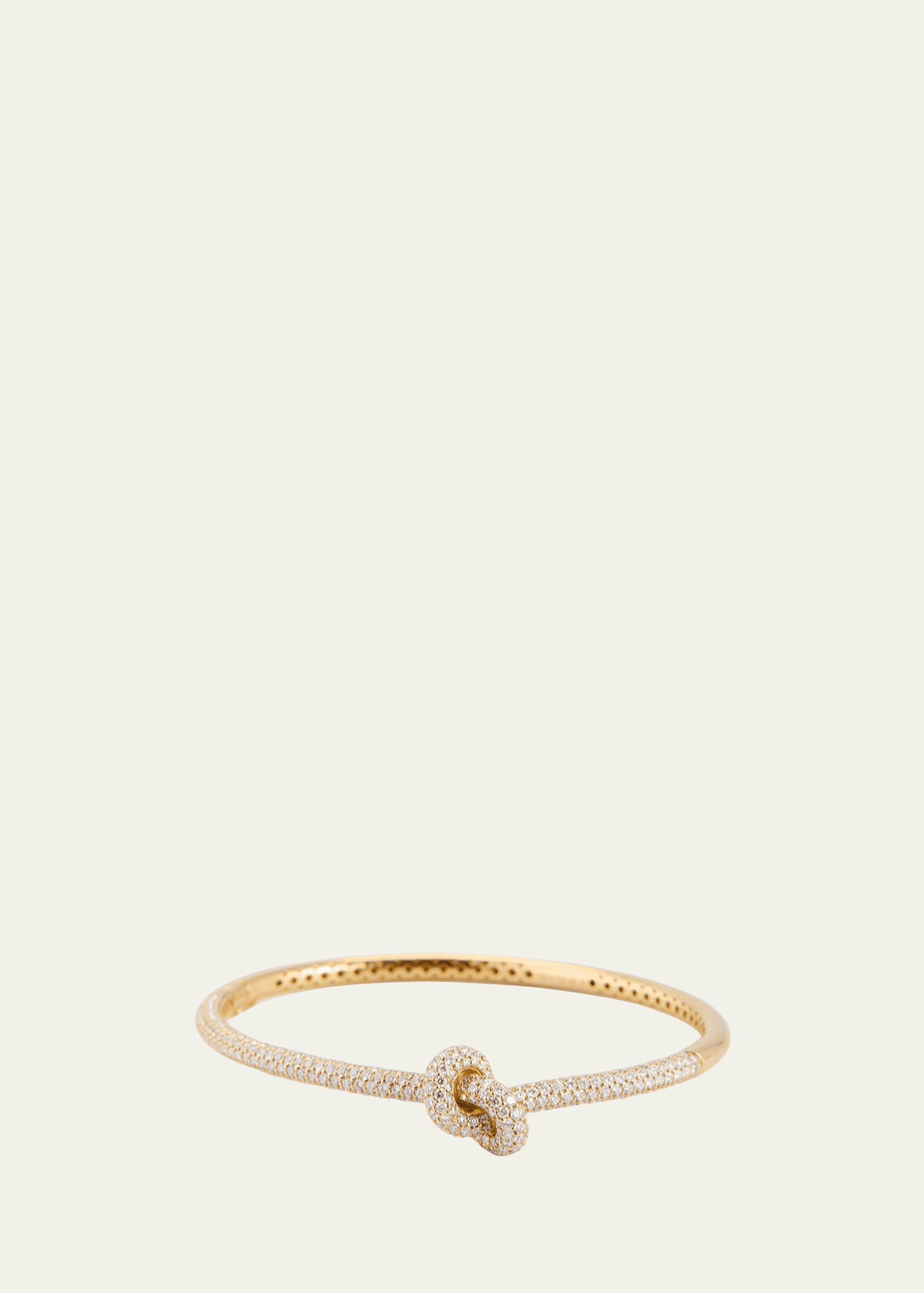ENGELBERT The Legacy Knot Bangle, Full Pavé in Yellow Gold and White Diamonds - Bergdorf Goodman