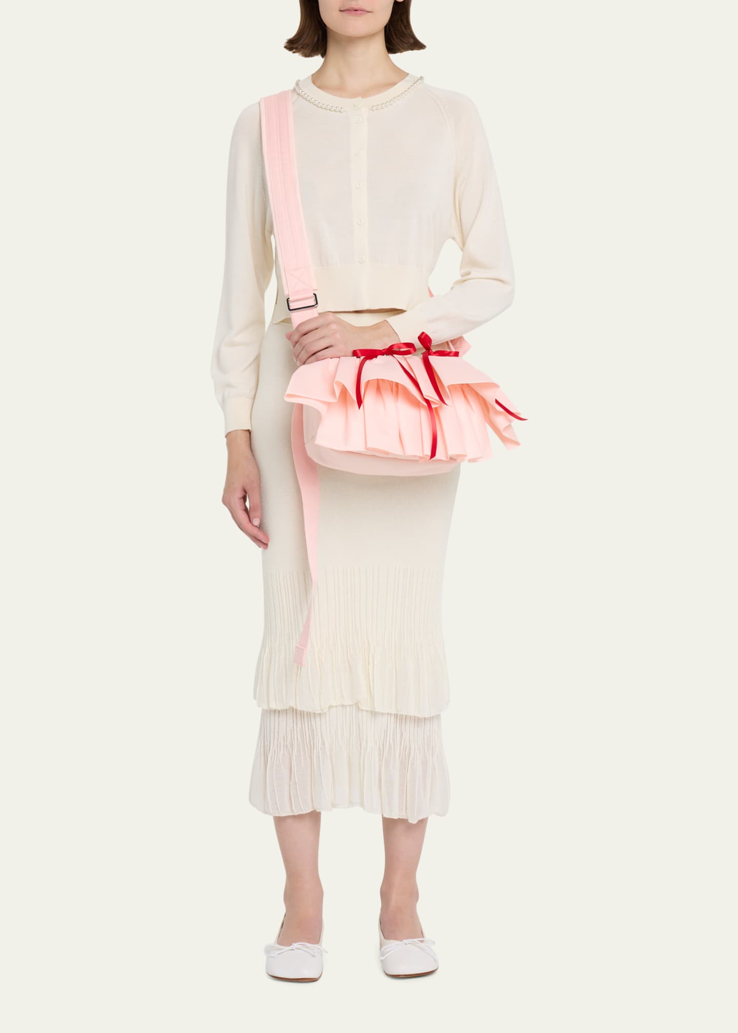 Simone Rocha Frilly Bow Shoulder Bag - Bergdorf Goodman