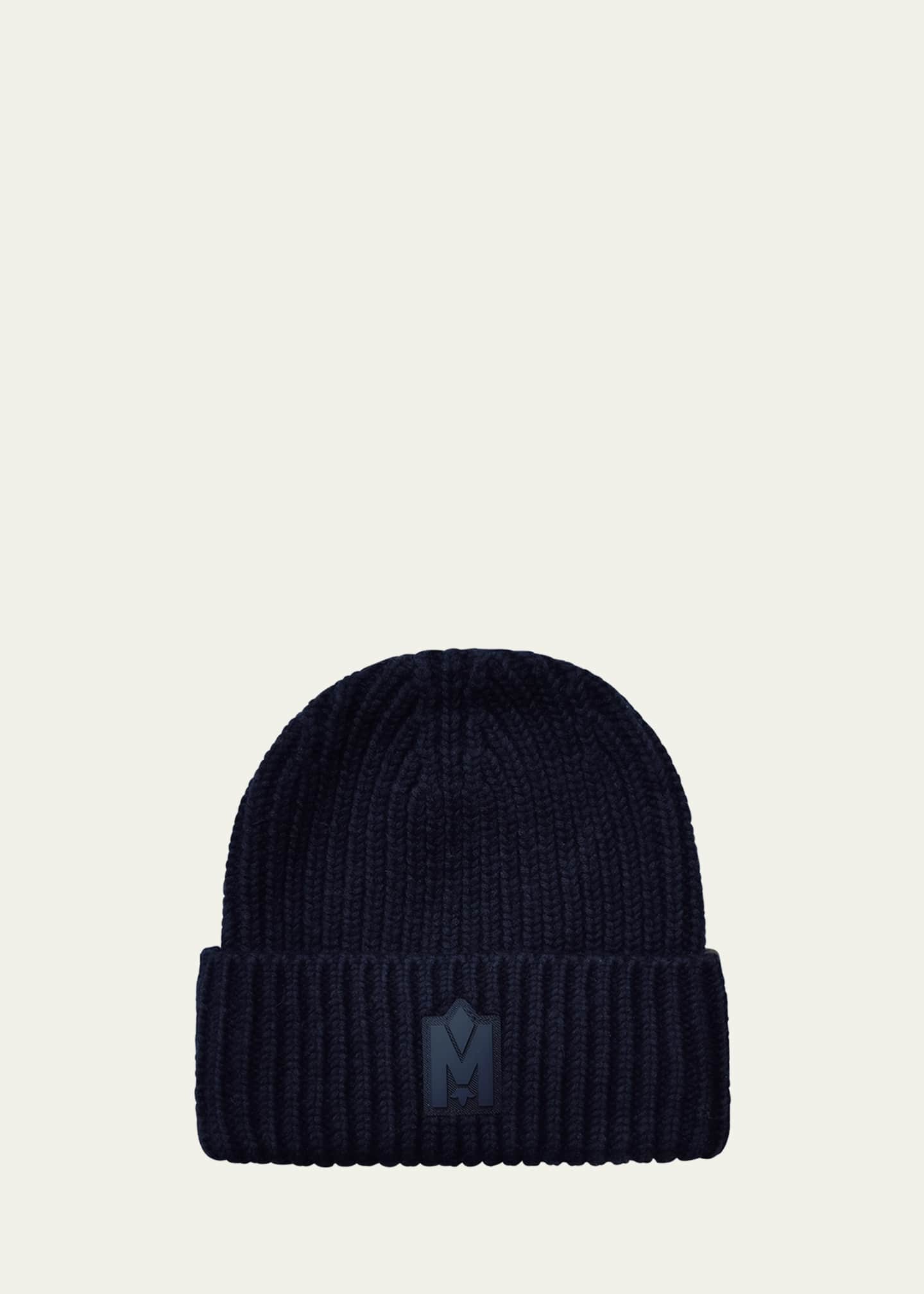 Mackage Men's M-Logo Patch Beanie Hat - Bergdorf Goodman