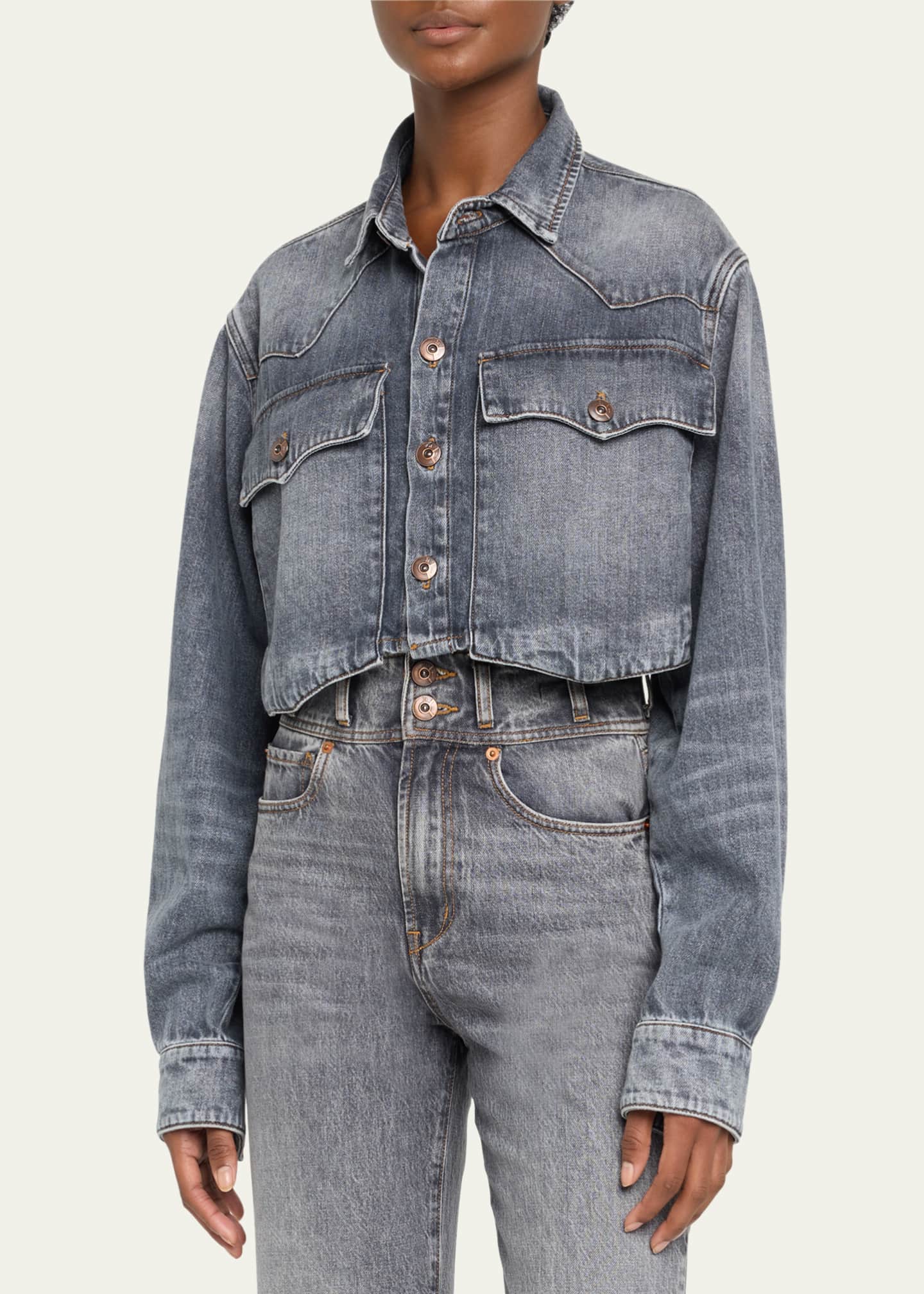 3x1 Stefy Super Cropped Denim Jacket - Bergdorf Goodman