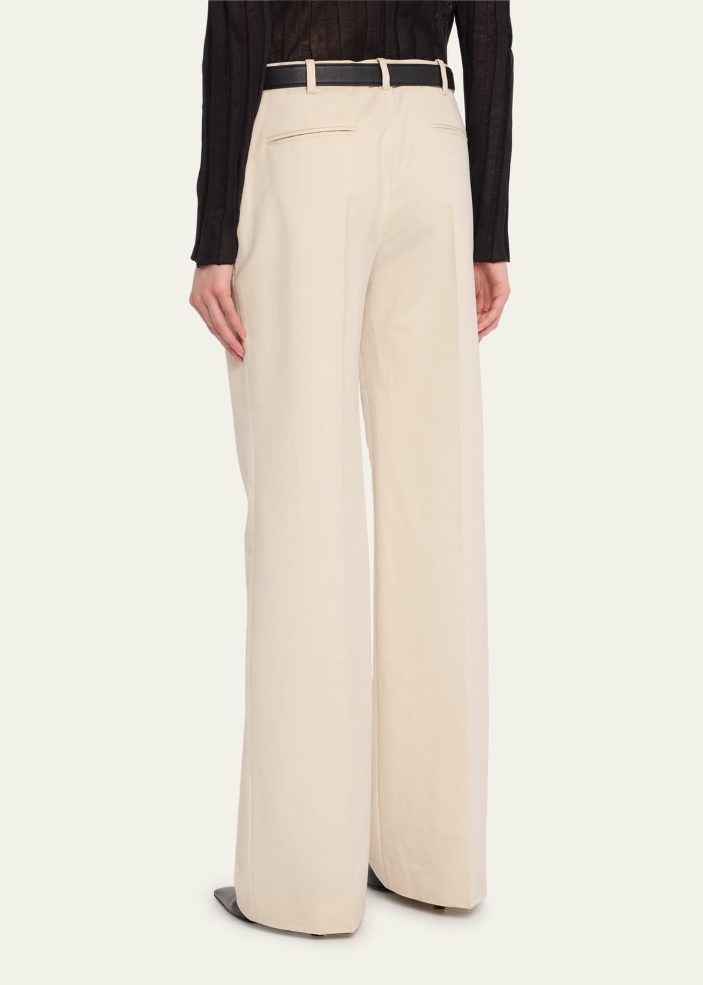 The Row Banew Pleated Wide Leg Wool Trousers Bergdorf Goodman