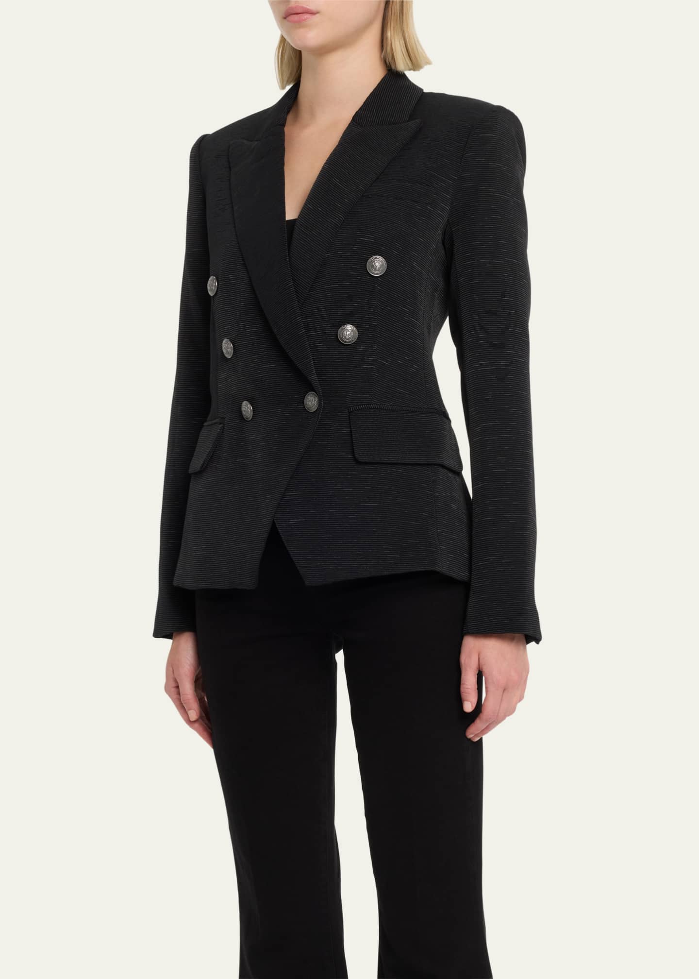 L'Agence Kenzie Double-Breasted Blazer - Bergdorf Goodman