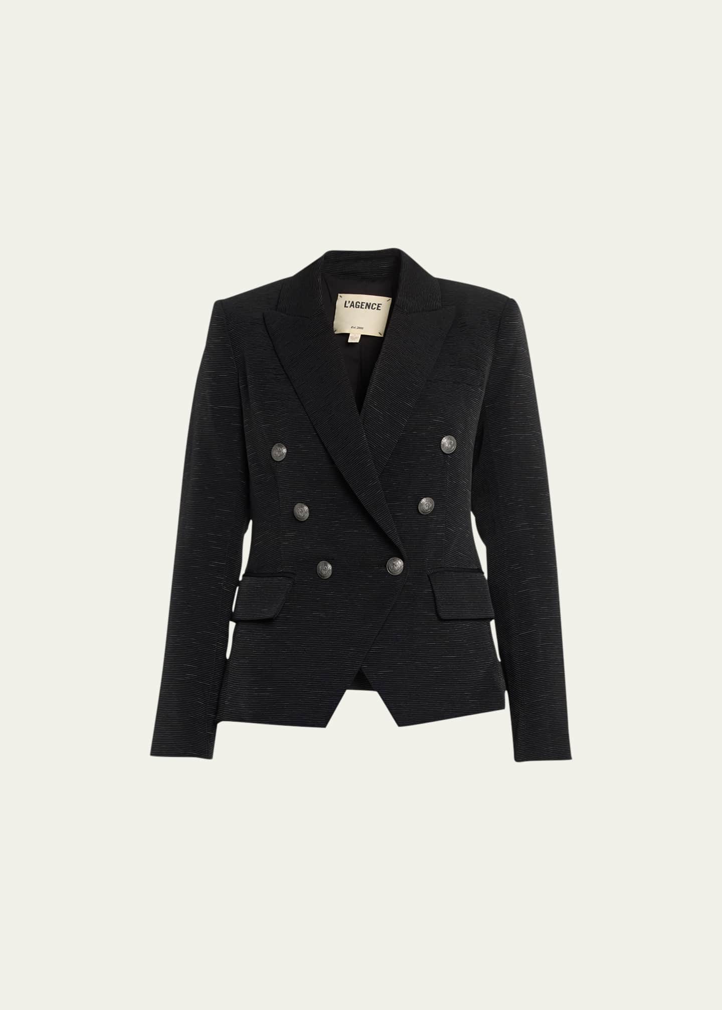 L'Agence Kenzie Double-Breasted Blazer - Bergdorf Goodman