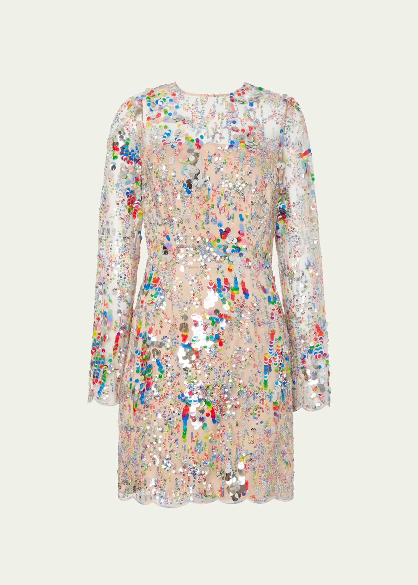 Milly Leona Multicolor Sequins Mini Dress - Bergdorf Goodman Milly Leona Multicolor Sequins Mini Dress - Bergdorf Goodman