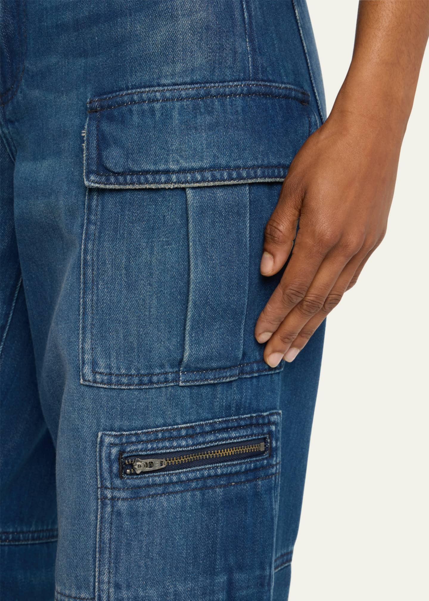 Alice + Olivia Cay Baggy Denim Cargo Pants - Bergdorf Goodman