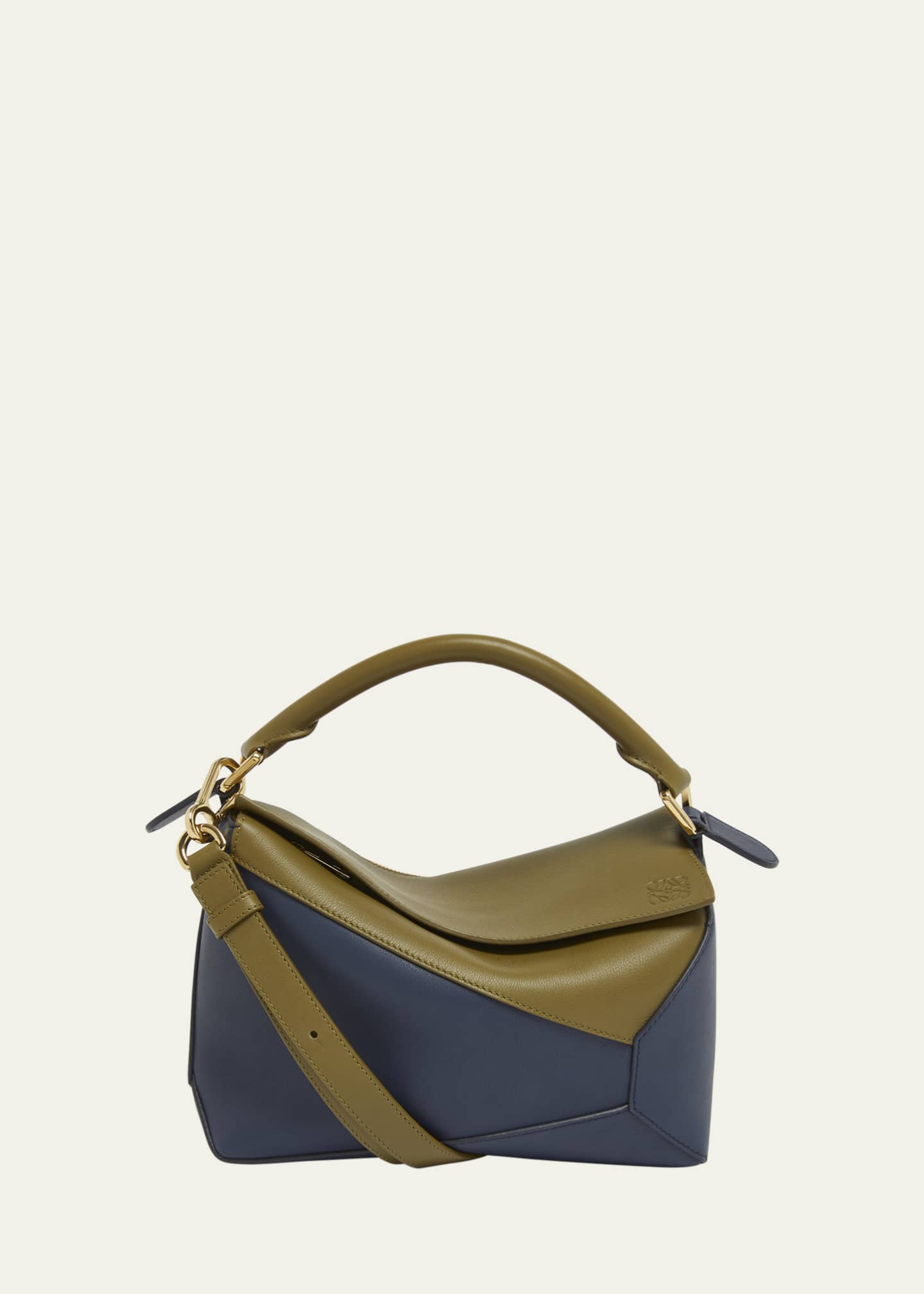 Loewe Puzzle Edge Small Top-Handle Bag in Bicolor Leather - Bergdorf ...