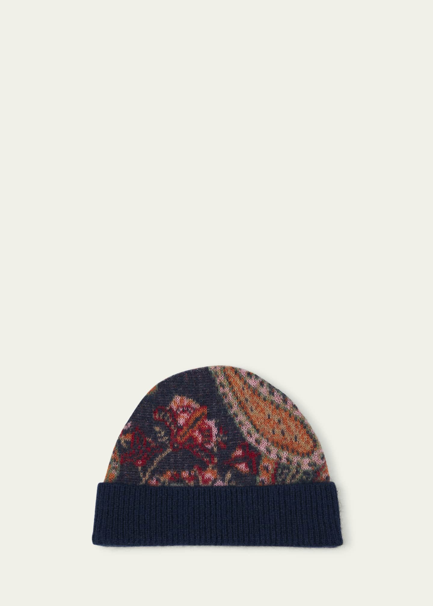 Etro Paisley Knit Ribbed Beanie - Bergdorf Goodman