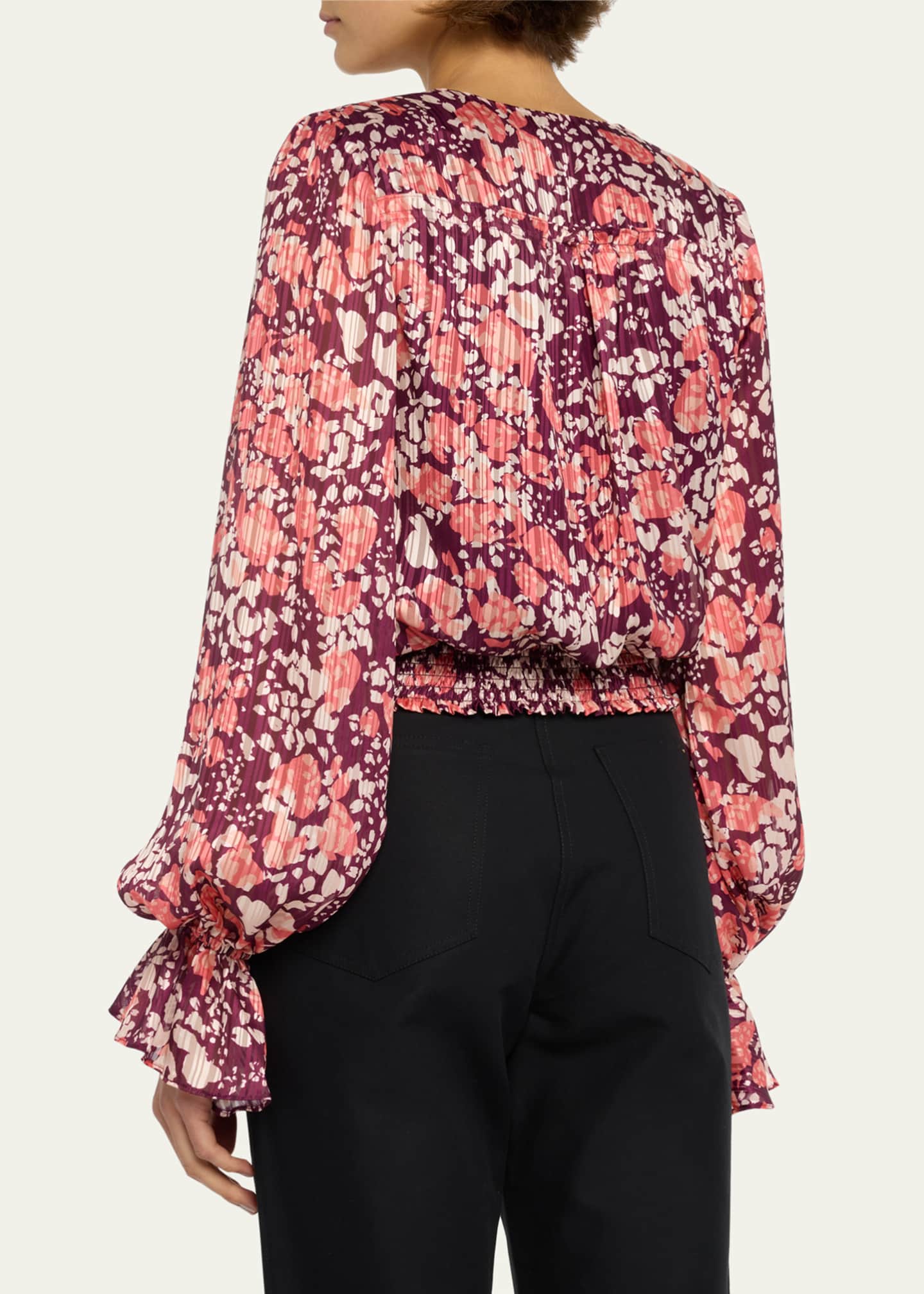 Ramy Brook Melody Floral-Print Blouse - Bergdorf Goodman