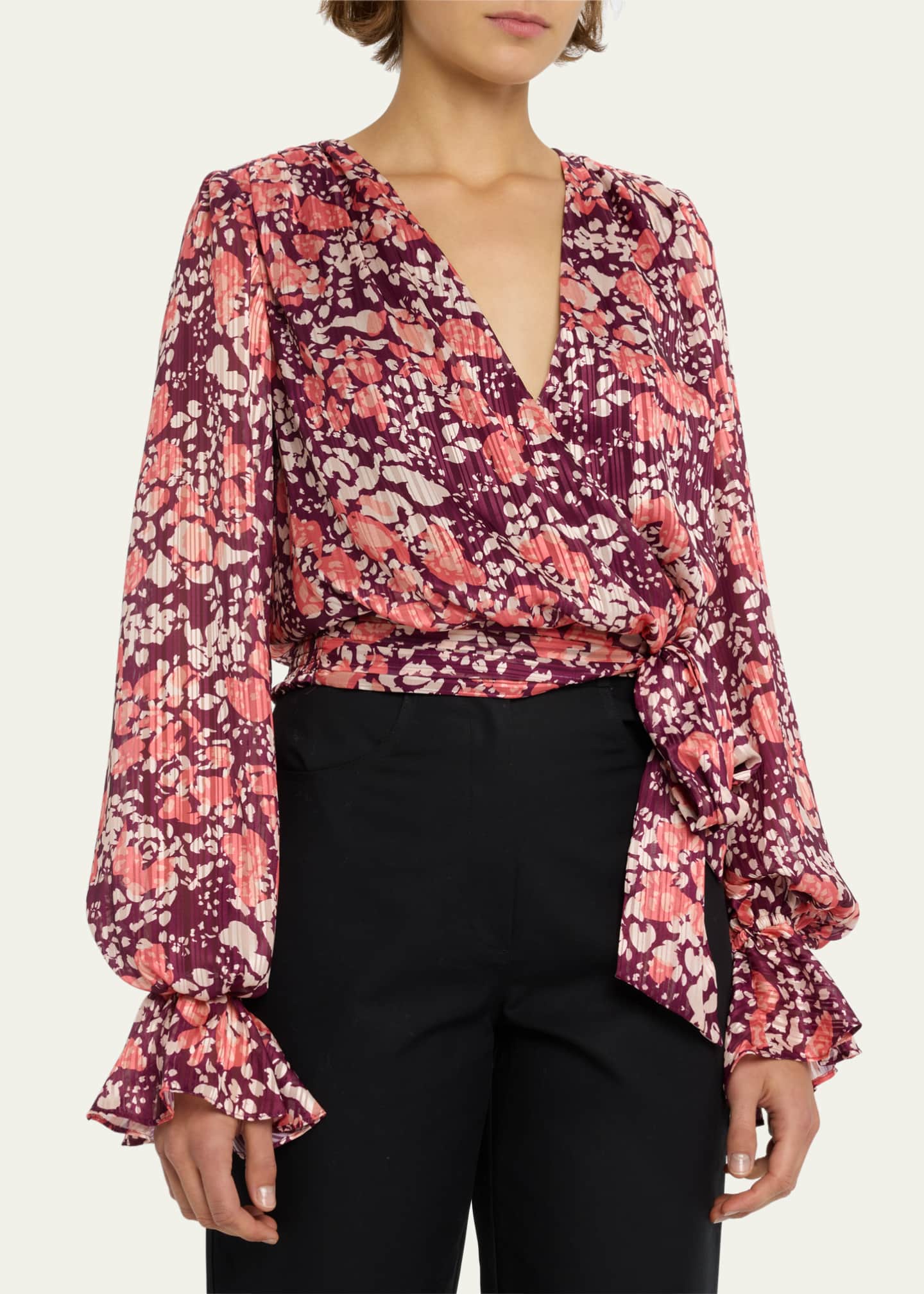 Ramy Brook Melody Floral-Print Blouse - Bergdorf Goodman