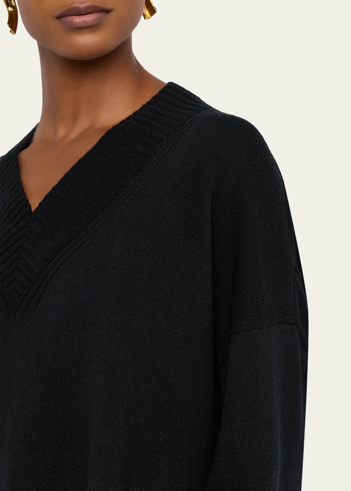 Lafayette 148 New York Cashmere Deep V-Neck Sweater - Bergdorf Goodman