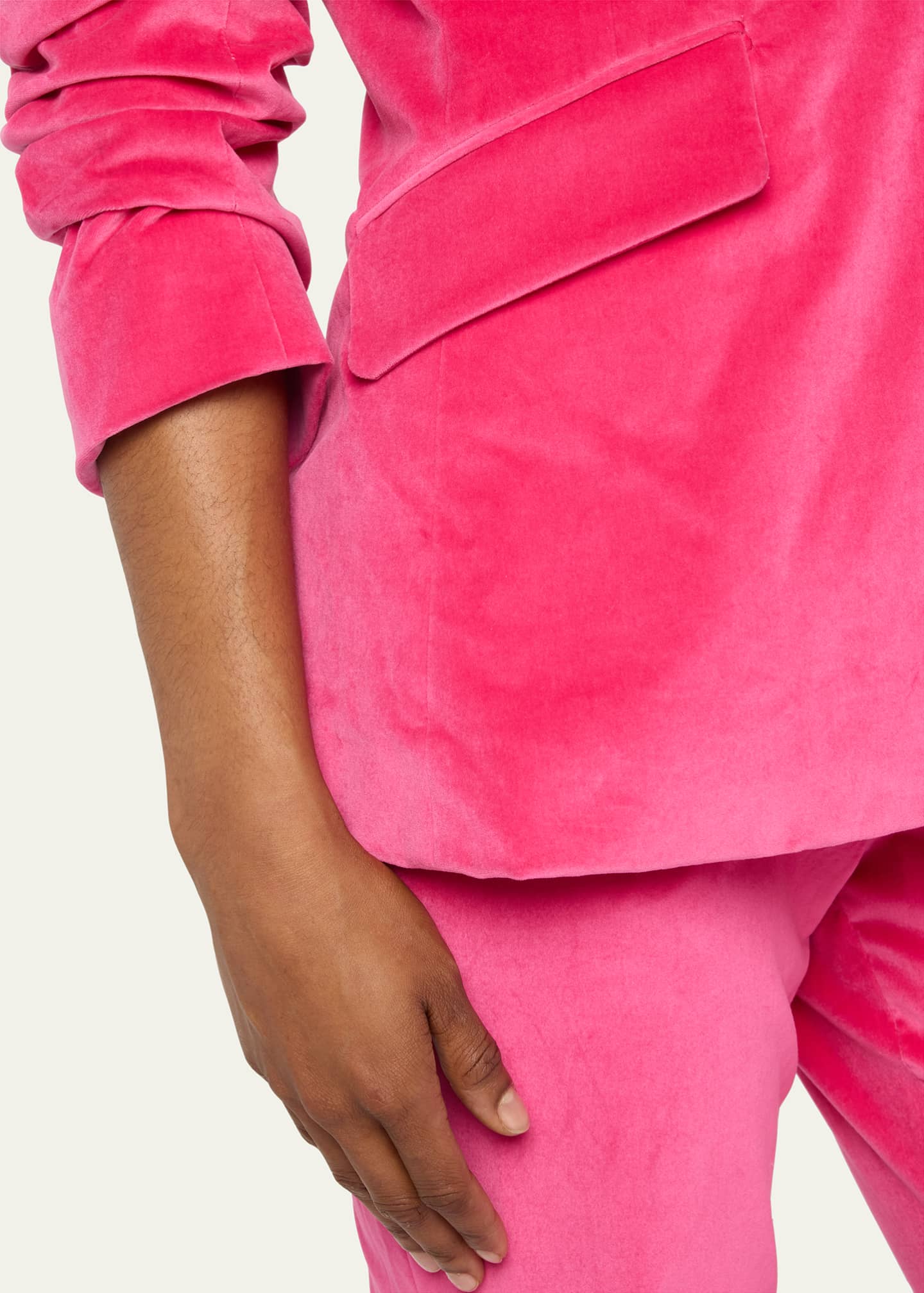 Cinq a Sept Chenille Velvet Scrunched-Sleeve Cheyenne Blazer - Bergdorf ...