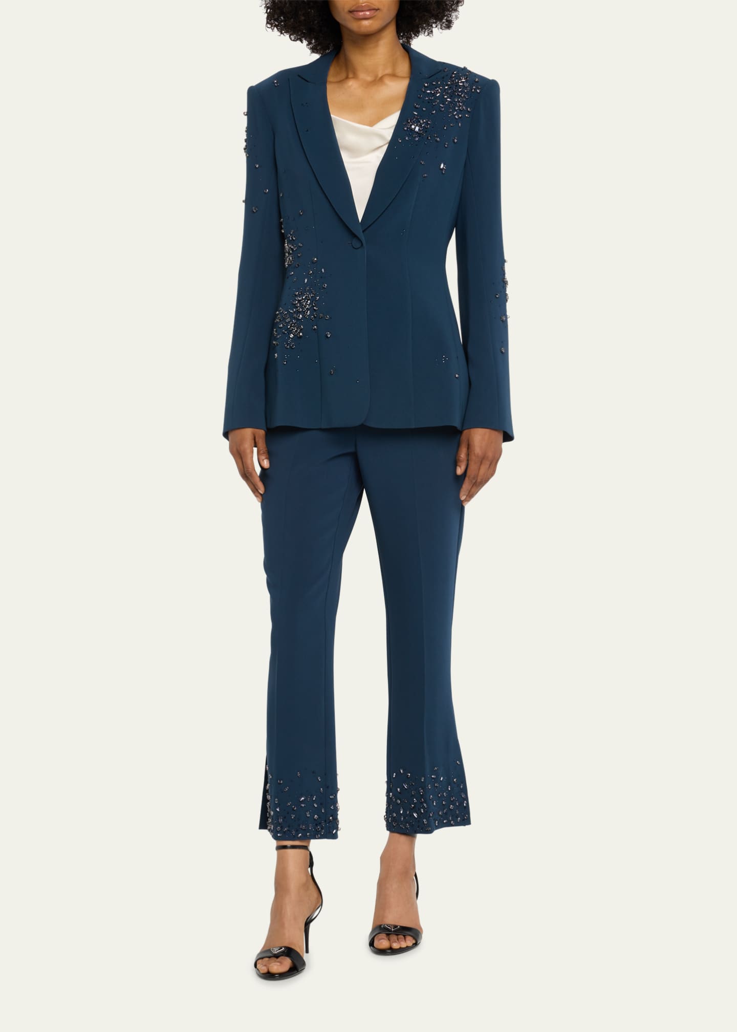 Cinq a Sept Rhinestone Crackle Embellished Cheyenne Blazer - Bergdorf ...