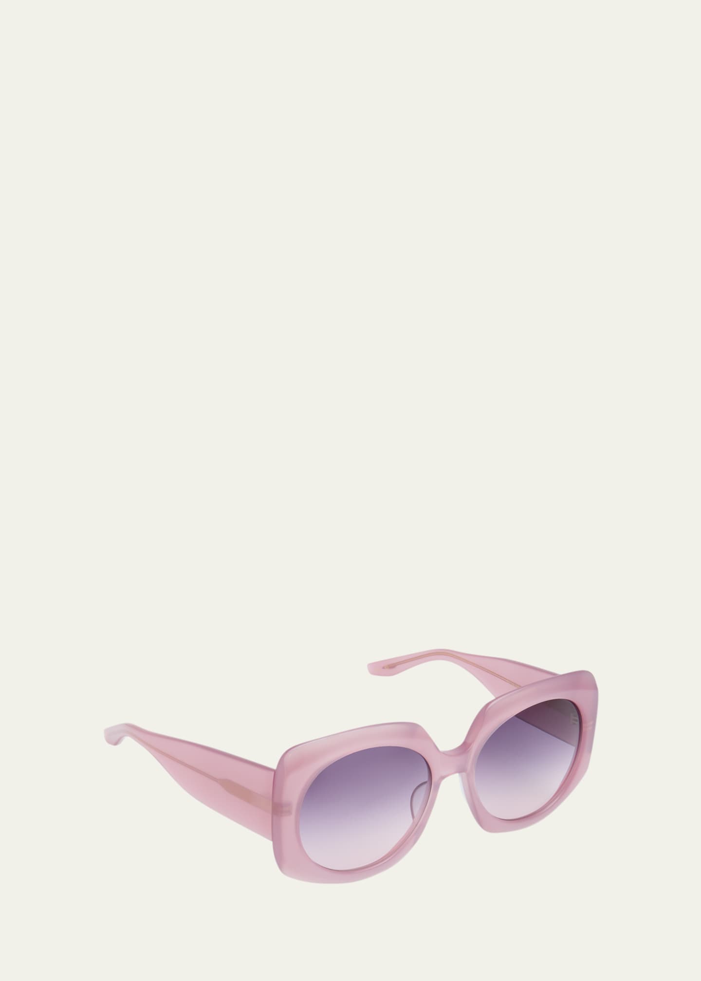 Barton Perreira x Sarah Hoover Delia Purple Acetate Square Sunglasses ...