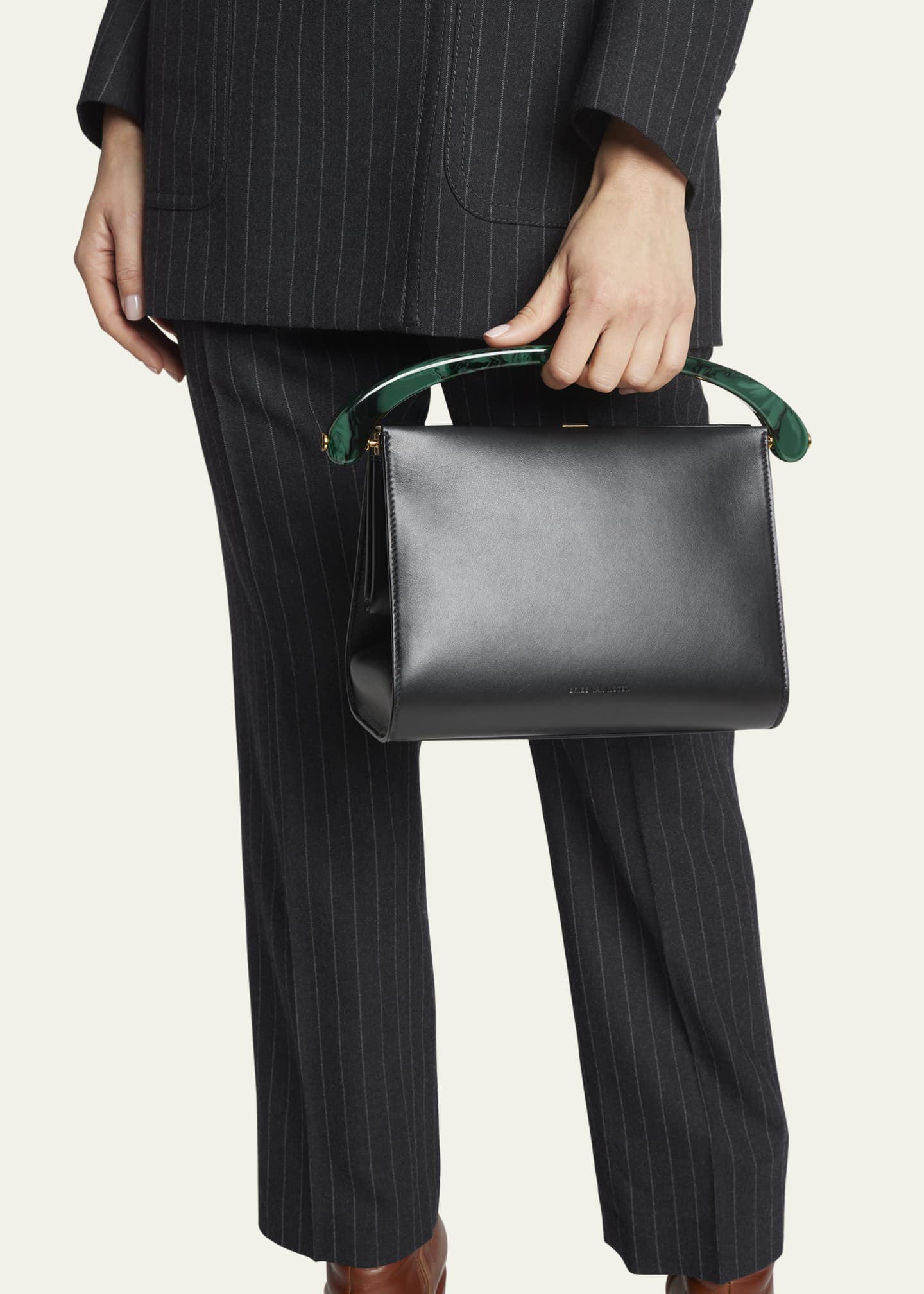 Dries Van Noten Crisp Leather Top-Handle Bag - Bergdorf Goodman