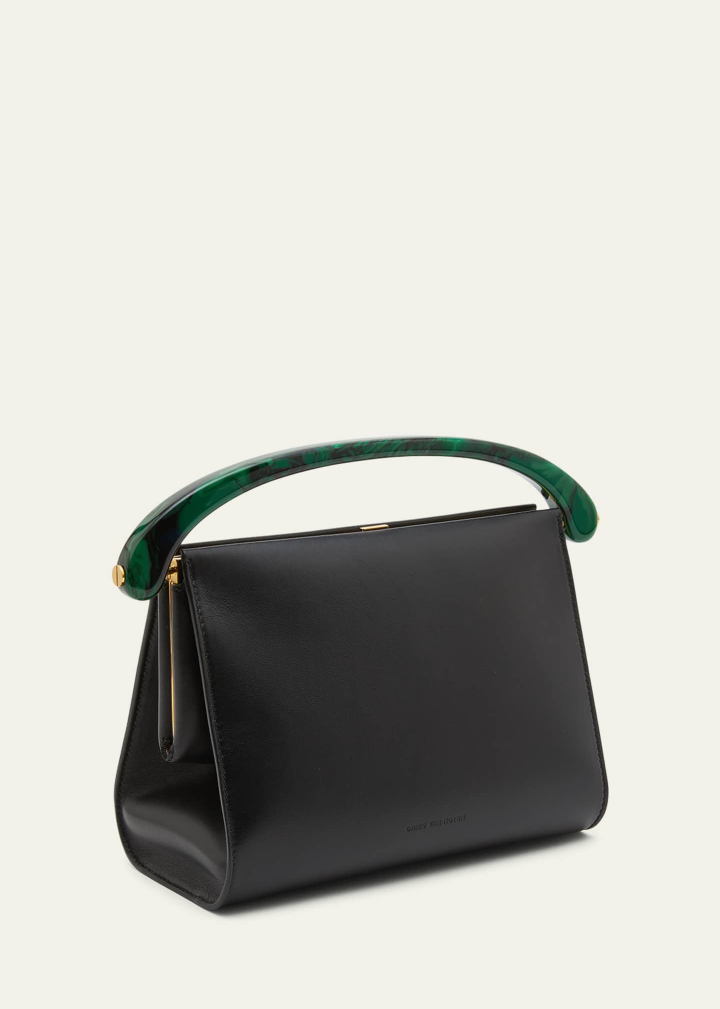 Dries Van Noten Crisp Leather Top-Handle Bag - Bergdorf Goodman