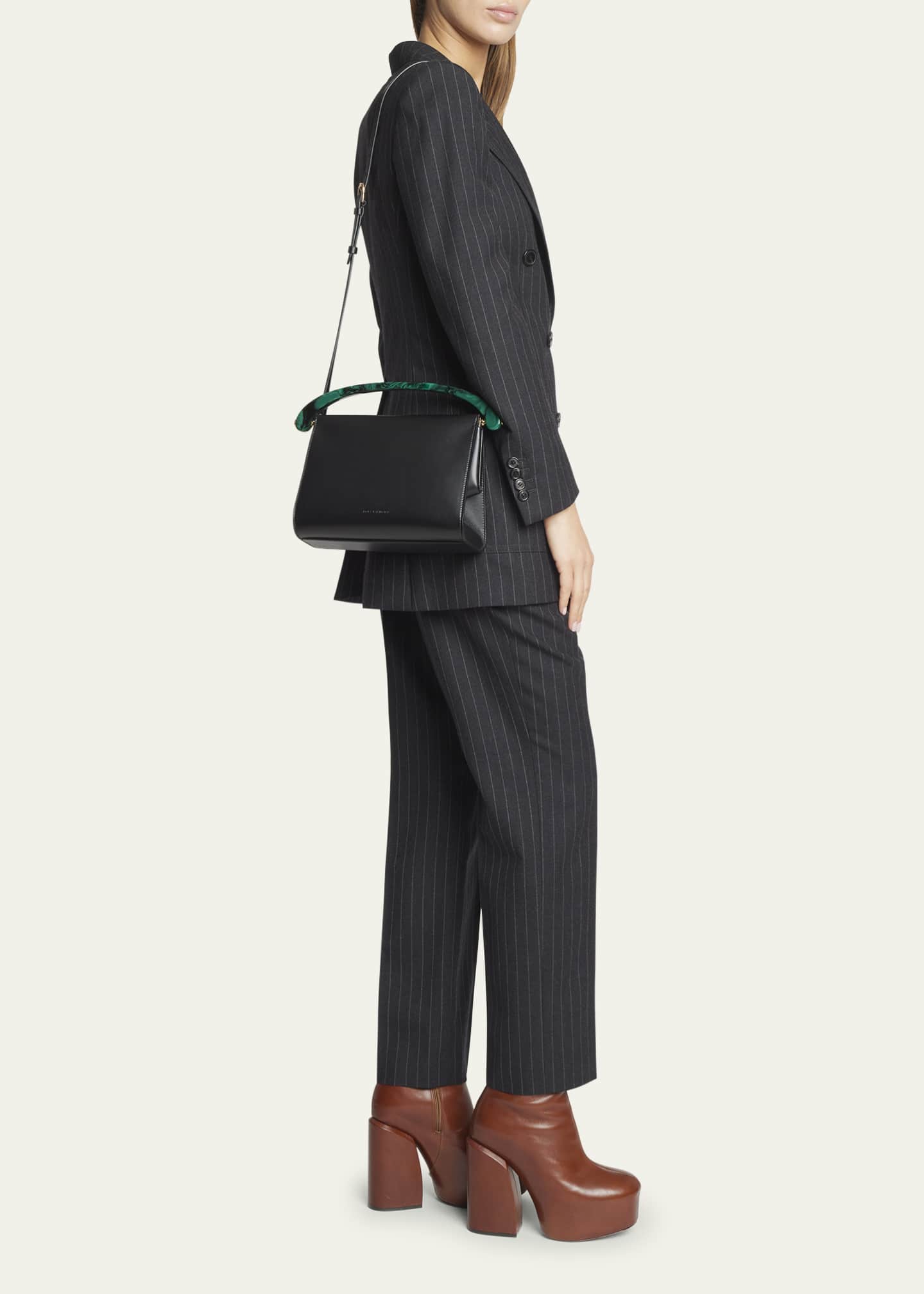 Dries Van Noten Crisp Leather Top-Handle Bag - Bergdorf Goodman