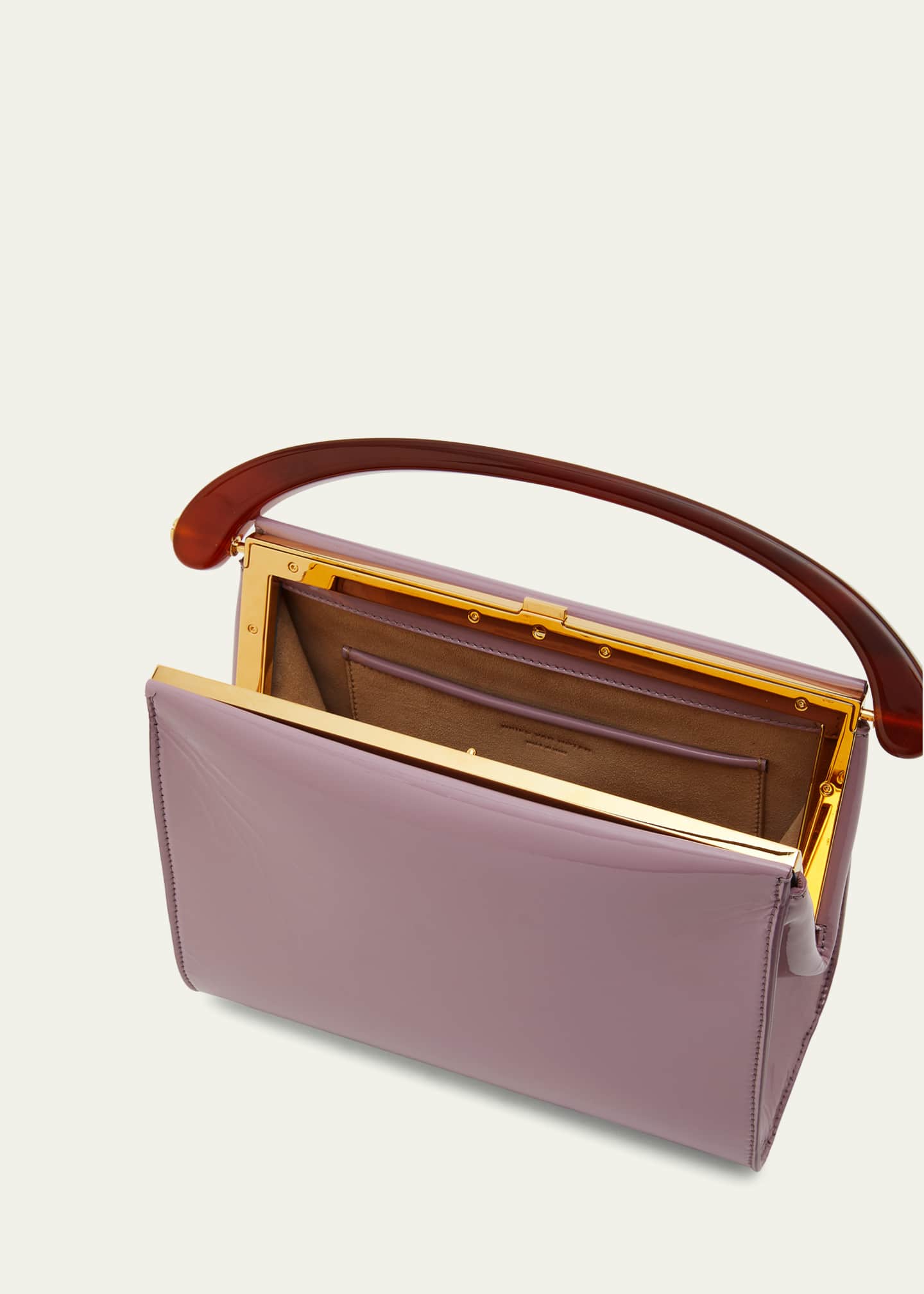 Dries Van Noten Crisp Patent Leather Top-Handle Bag - Bergdorf Goodman