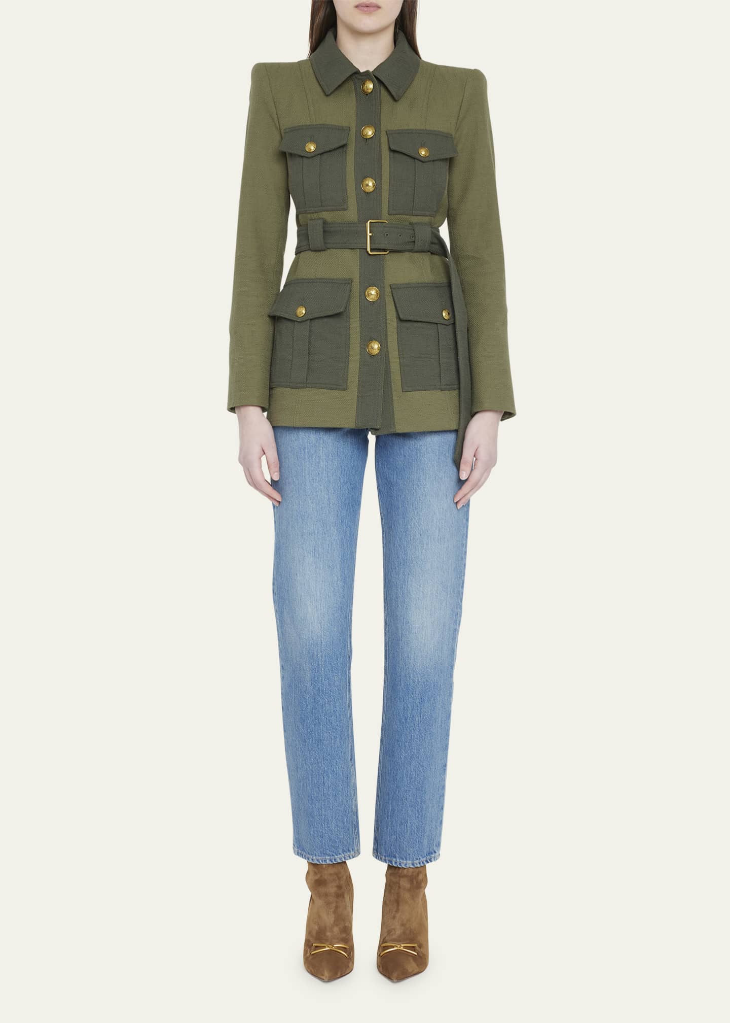 Veronica Beard Sonoma Boxy Flap-Pocket Jacket - Bergdorf Goodman