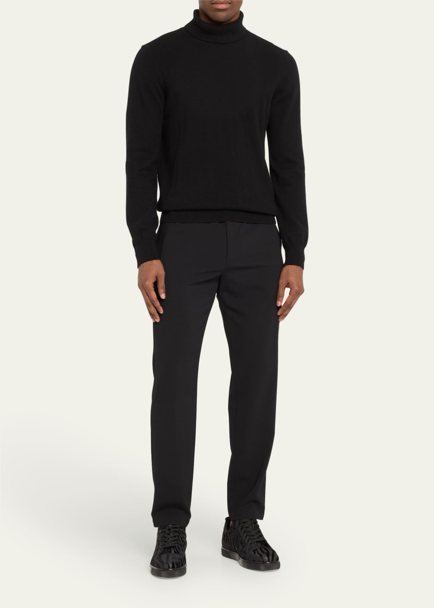 Christian Louboutin Men's Louis Junior Velvet Quagga Low-Top Sneakers ...